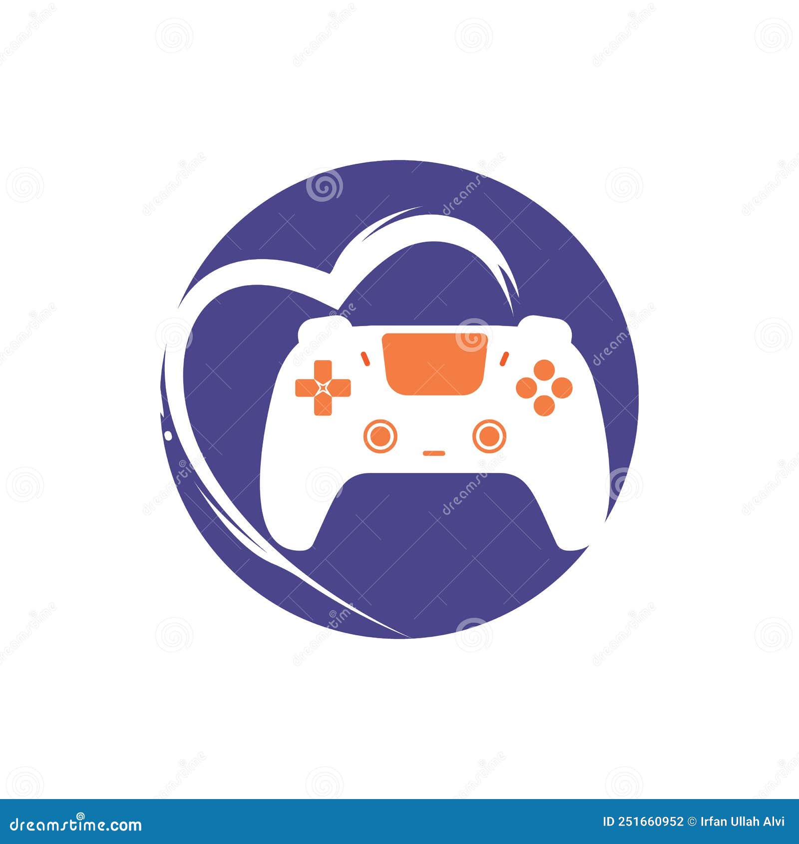 Love Games Vector Logo Design Template. Vector Illustration of a ...