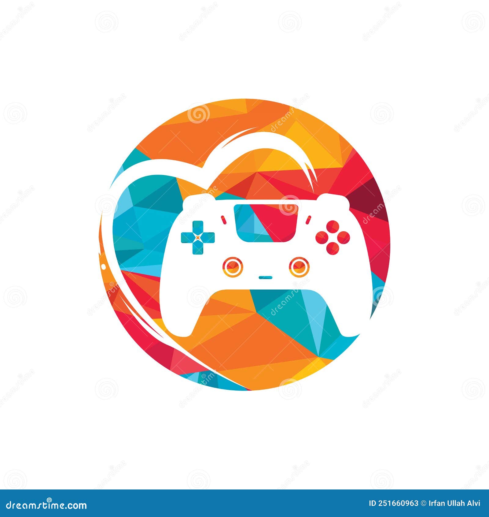 Love Games Vector Logo Design Template. Vector Illustration of a ...