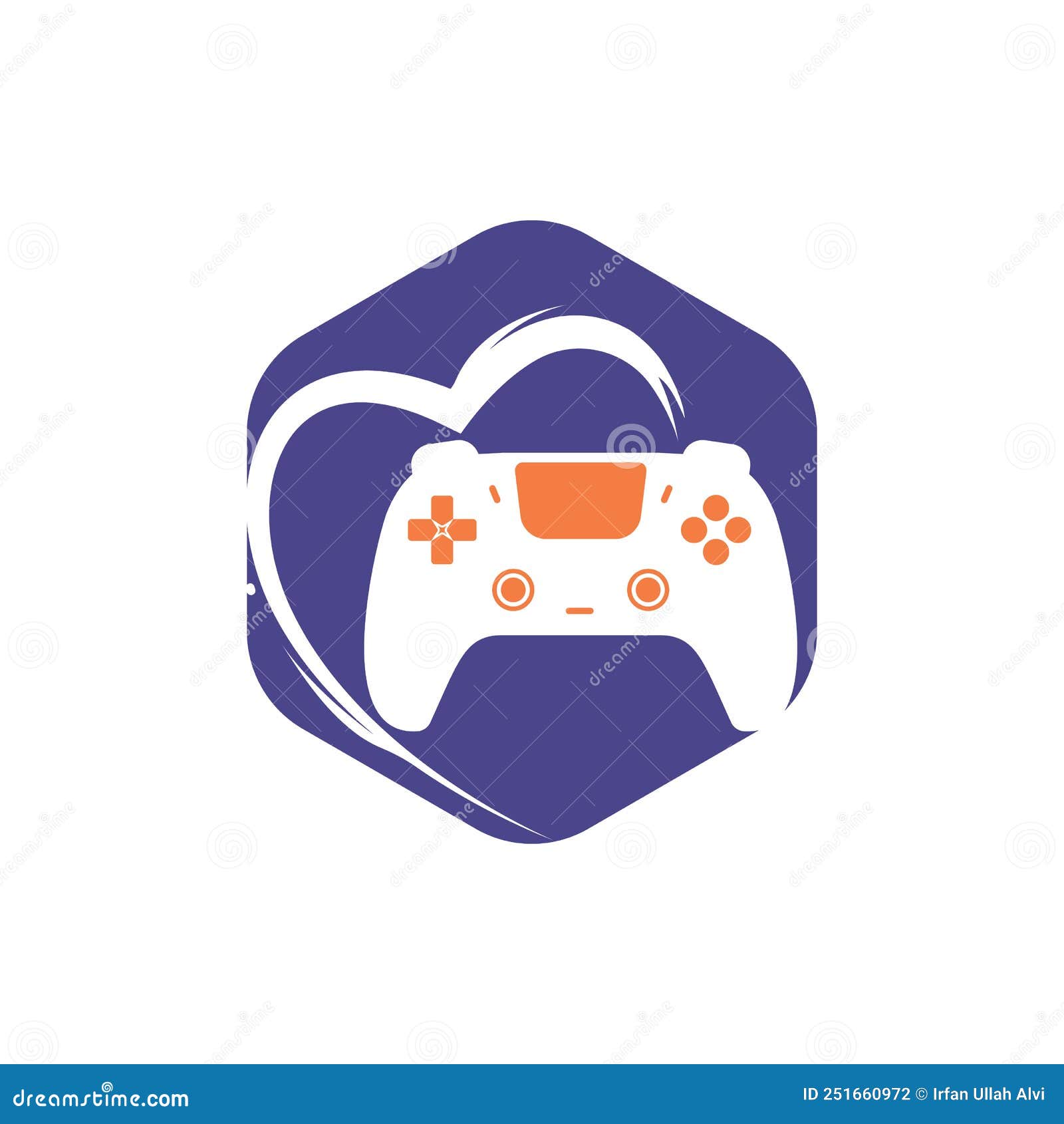 Love Games Vector Logo Design Template. Vector Illustration of a ...