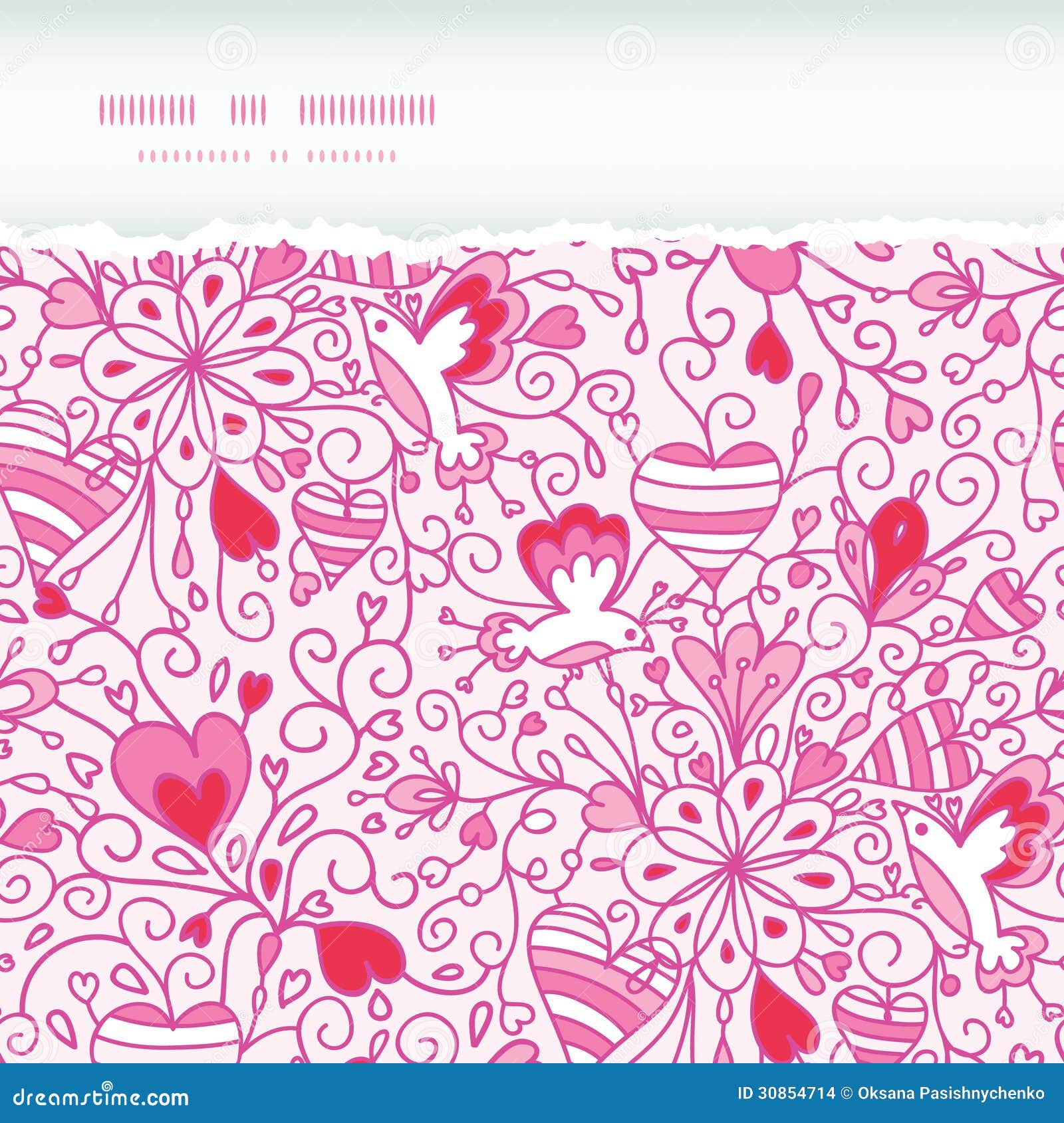 Love Garden Horizontal Torn Paper Pattern Stock Illustrations – 4 Love ...