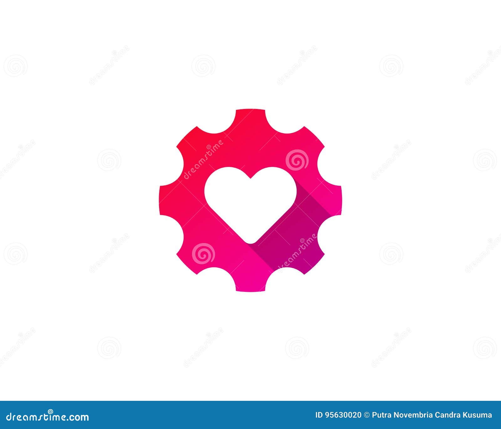 Love Gear Icon Logo Design Element Stock Vector - Illustration of ...