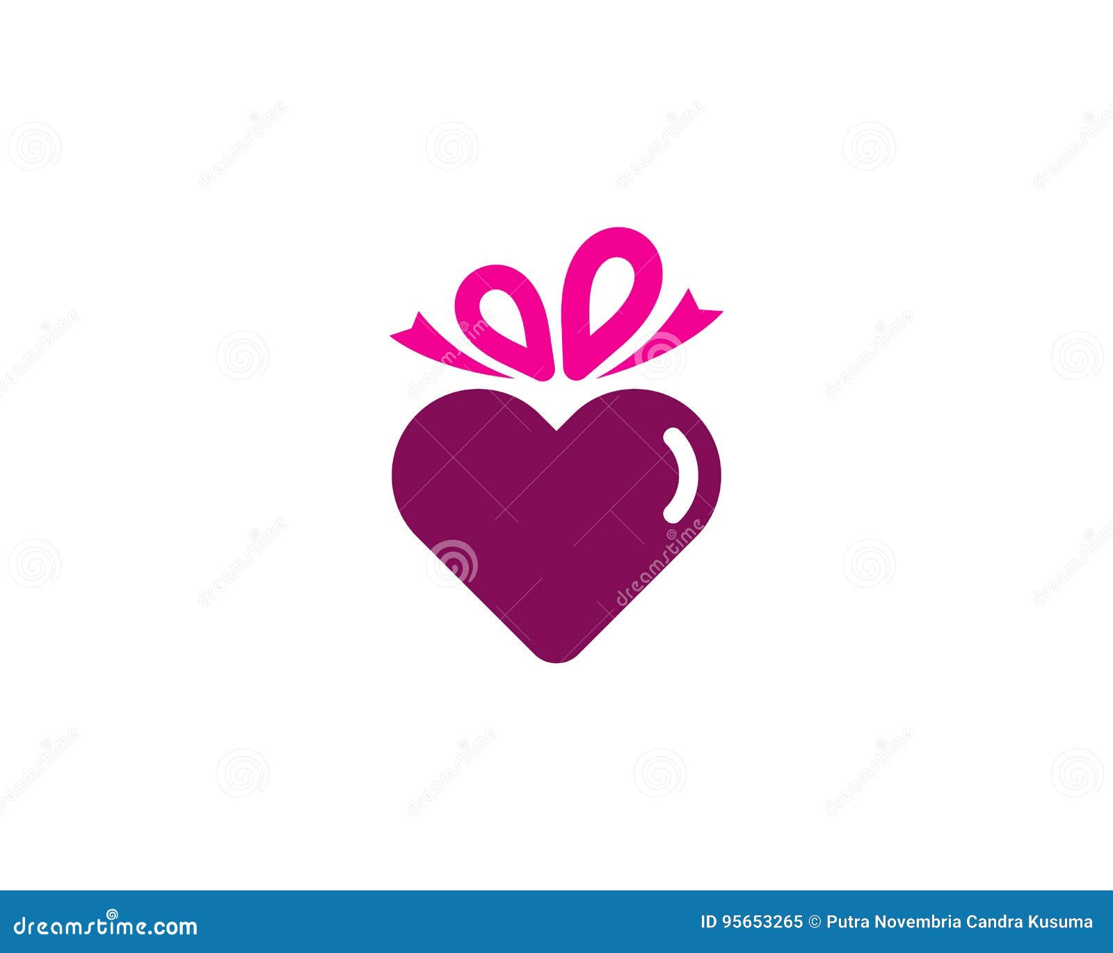 Love Gift Icon Logo Design Element Stock Vector - Illustration of ...