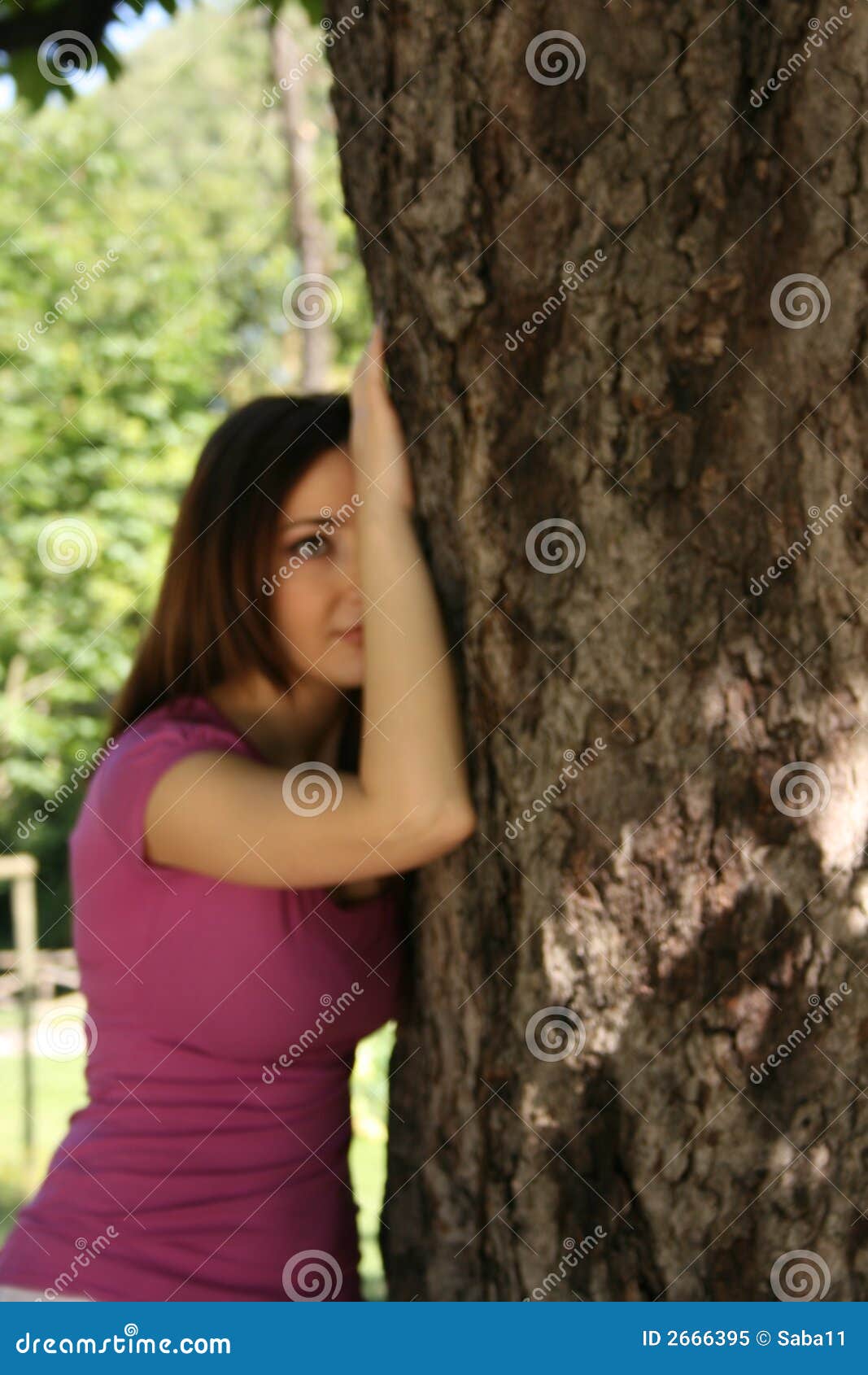 Love. Girl & tree. stock image. Image of conservation - 2666395