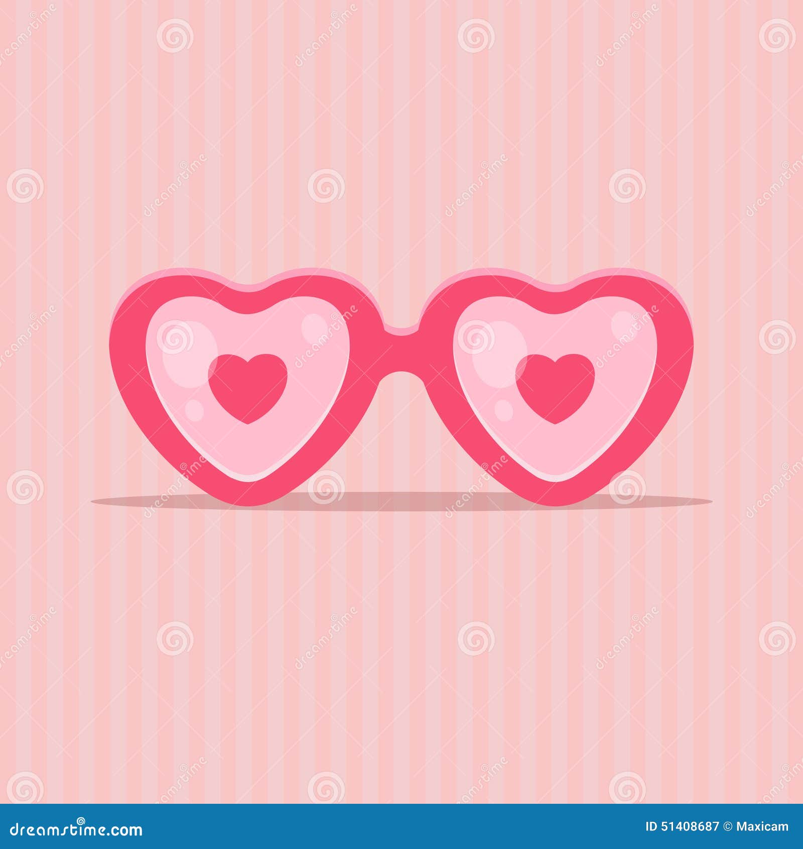 Love Glasses in Shape of Heart - Valentines Day Concept Stock Vector ...