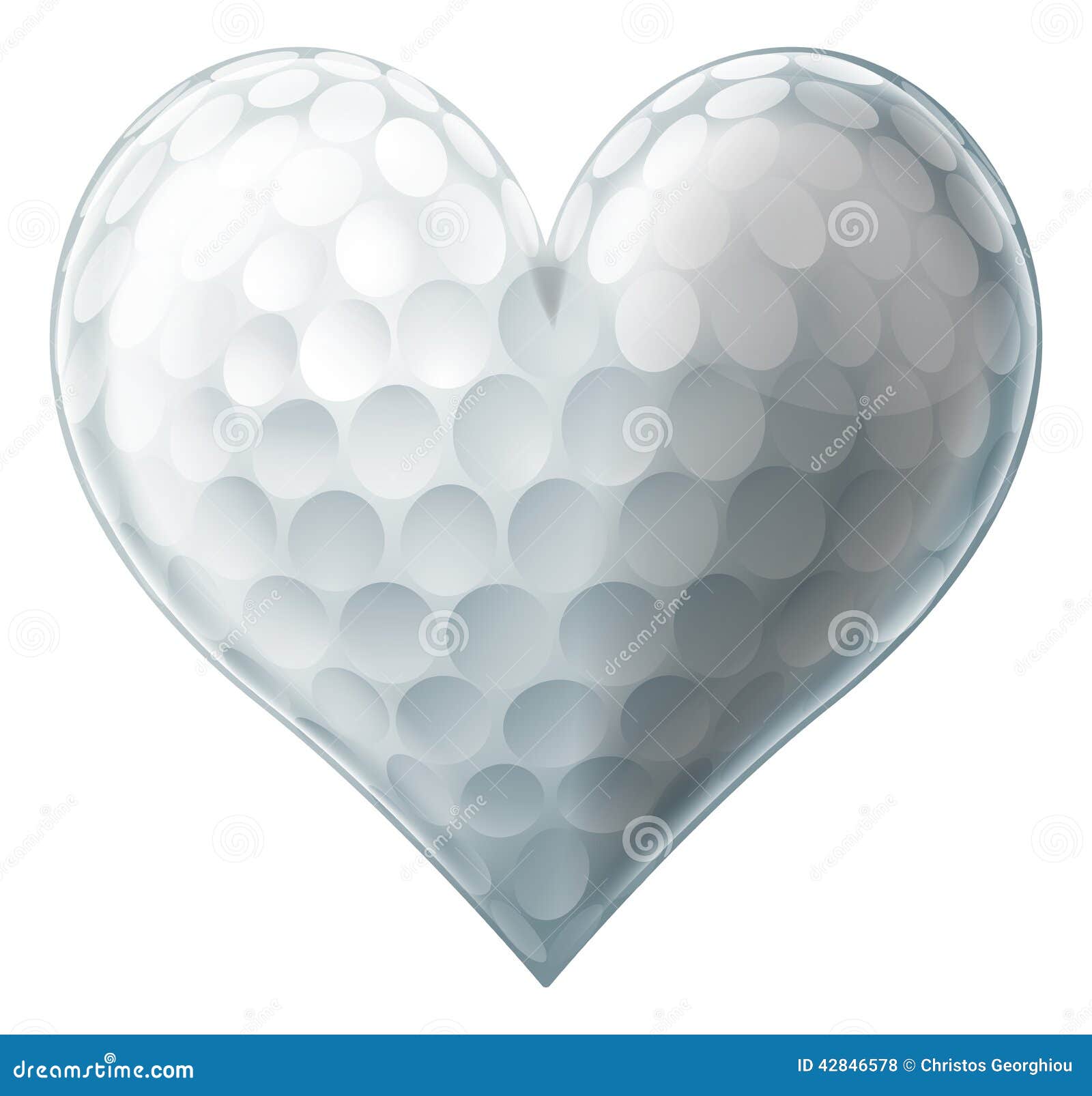 Love golf ball heart stock vector. Illustration of leisure - 42846578