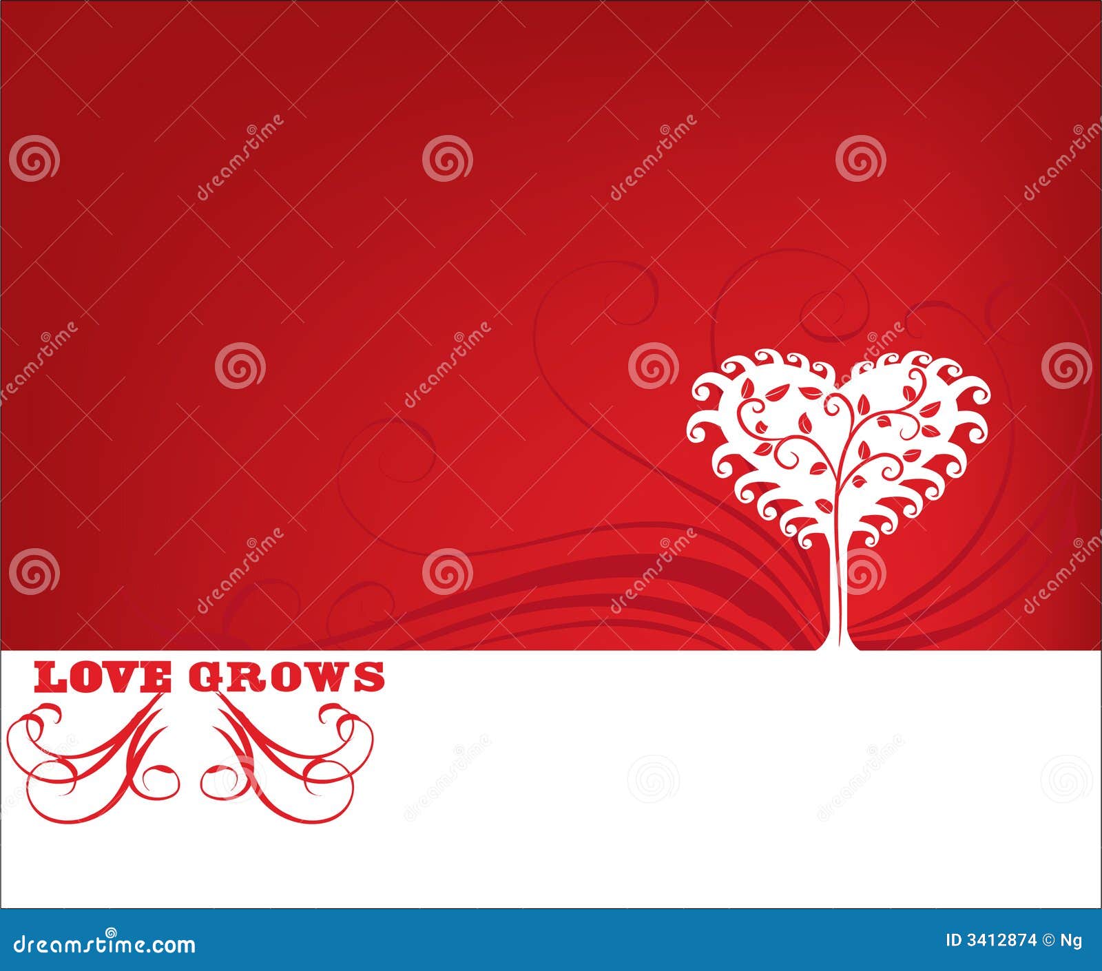 Love grows-concept stock illustration. Illustration of romantic - 3412874