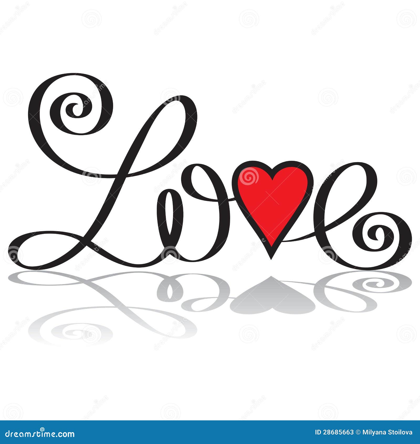 Love hand lettering stock vector. Illustration of letter - 28685663