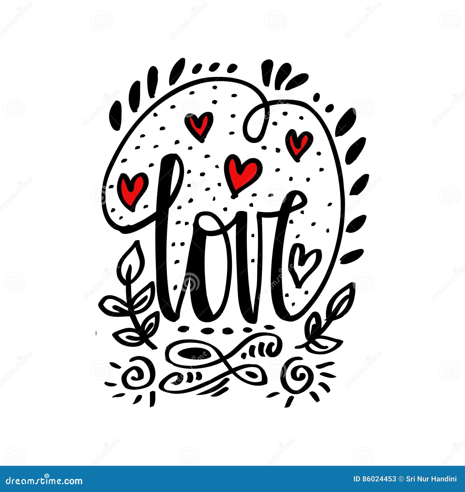 Love hand lettering stock vector. Illustration of celebration - 86024453
