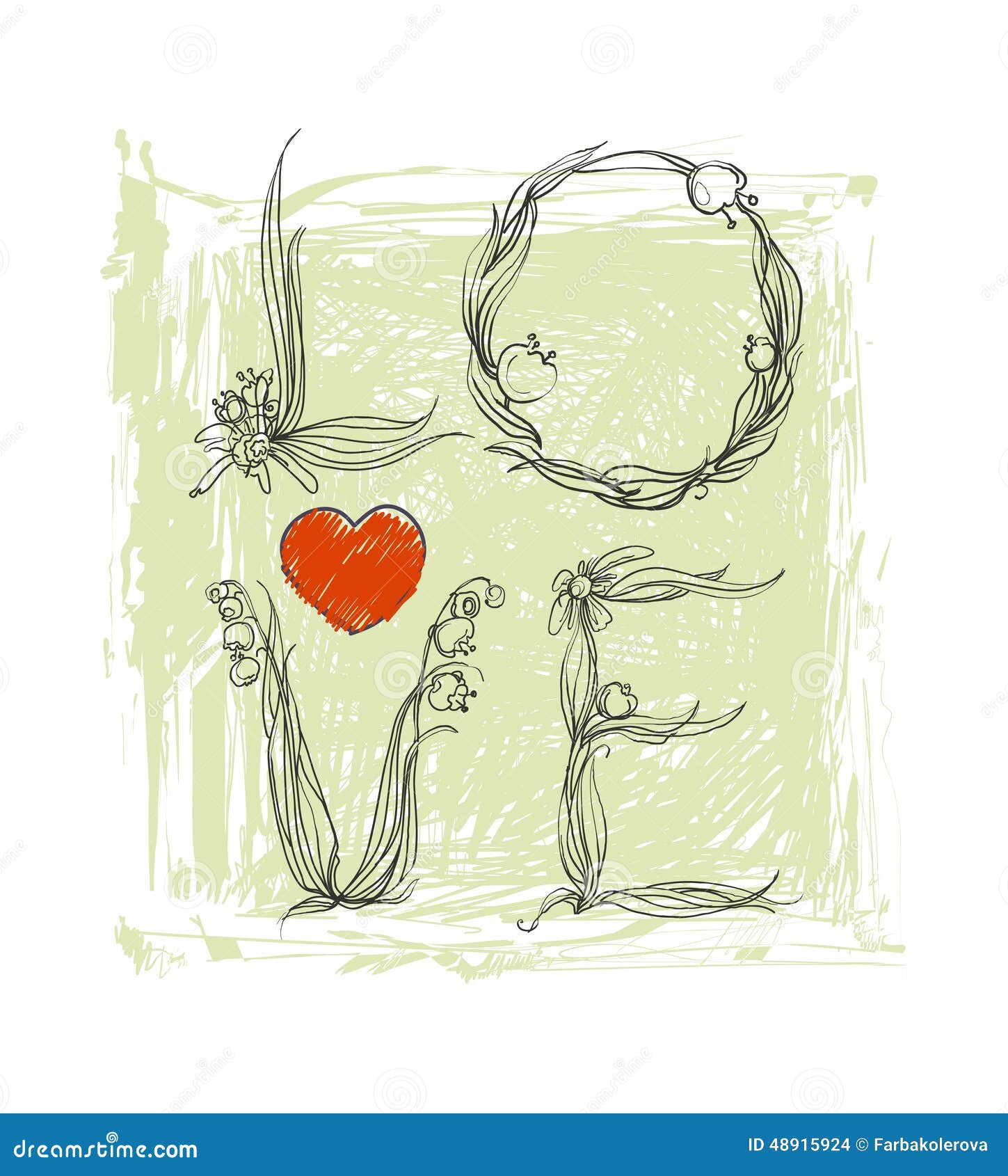 LOVE Hand Lettering, Handmade Calligraphy. Lovers Concept. Stock ...