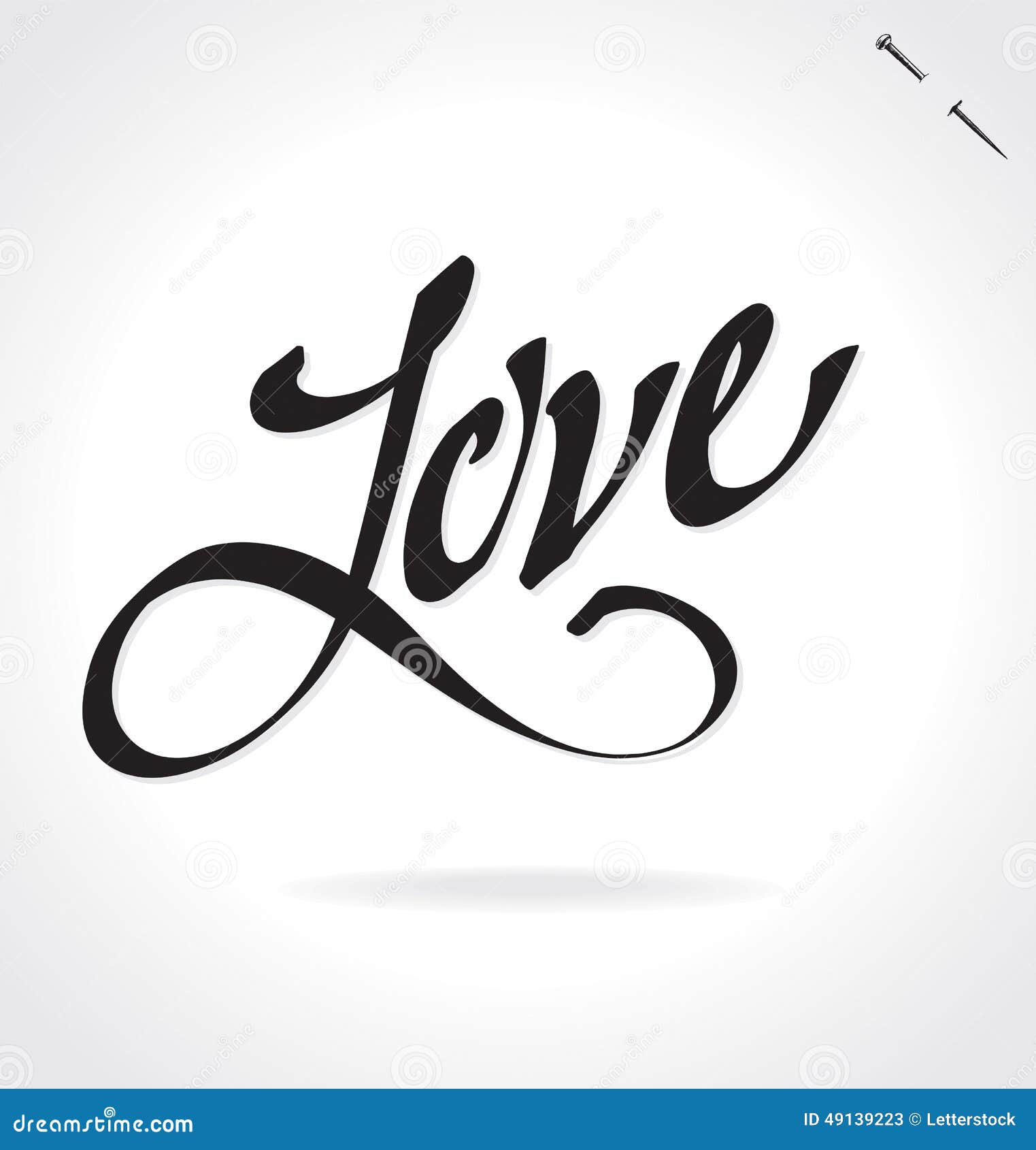 Love Hand Lettering Vector Stock Vector Illustration Of Affection