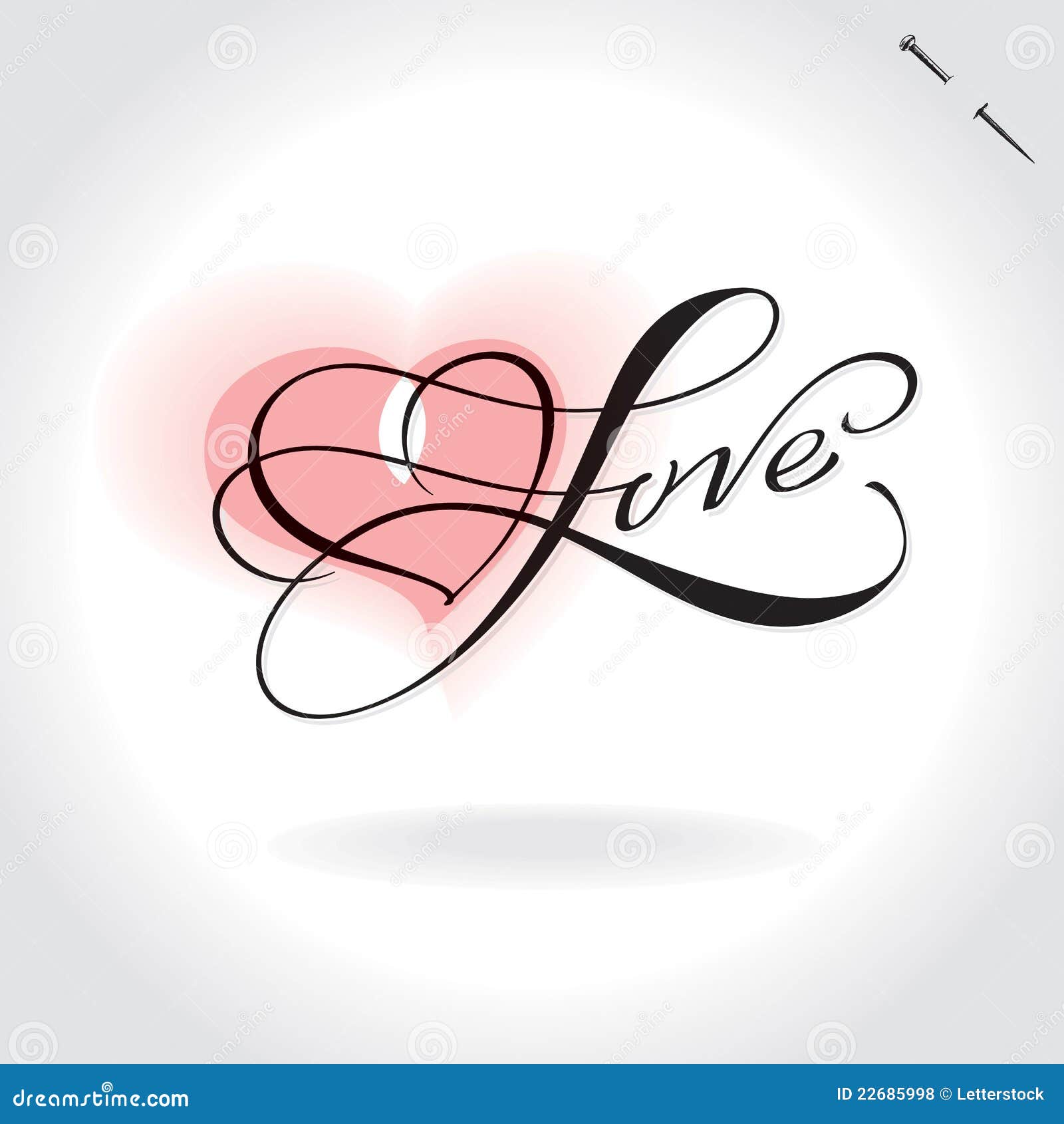 Love Hand Lettering (vector) Stock Vector - Illustration of greeting ...