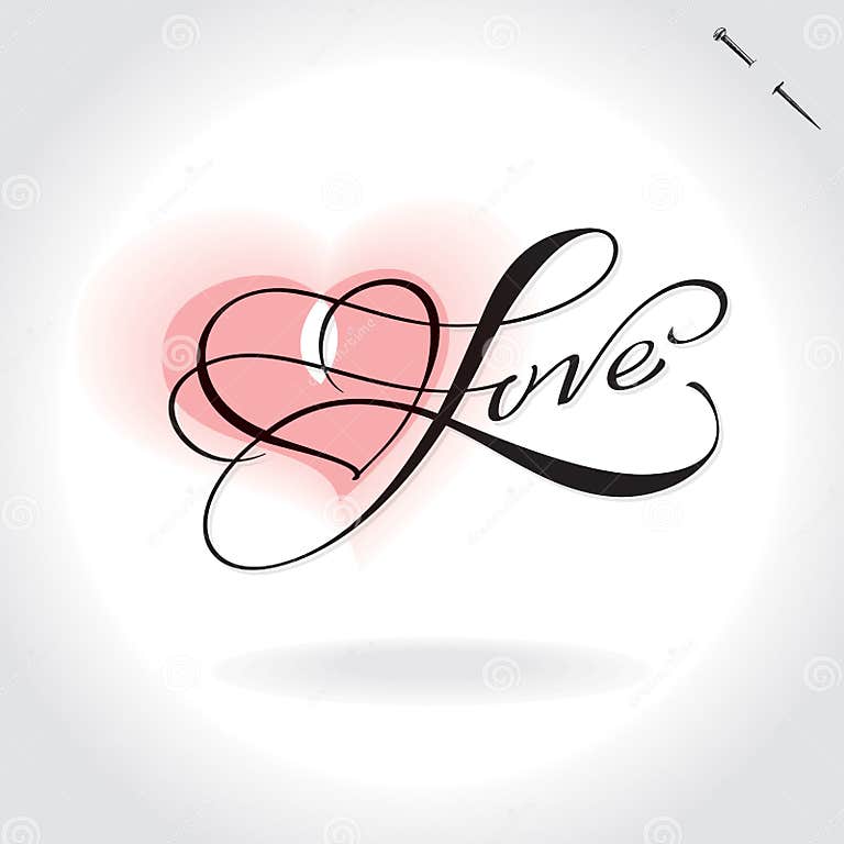 Love Hand Lettering (vector) Stock Vector - Illustration of greeting ...