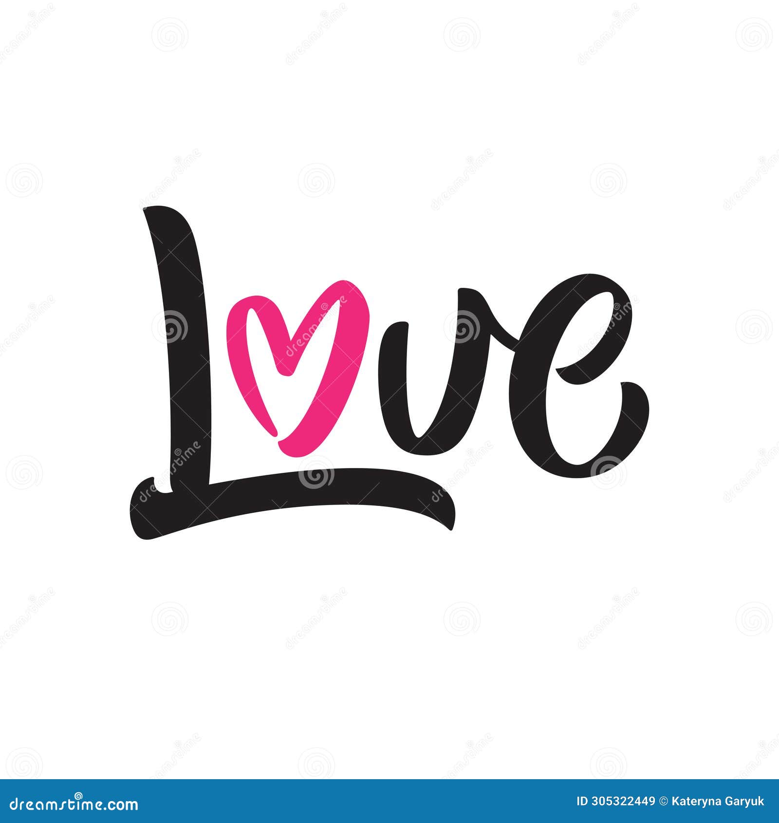 Love hand lettering stock illustration. Illustration of romantic ...