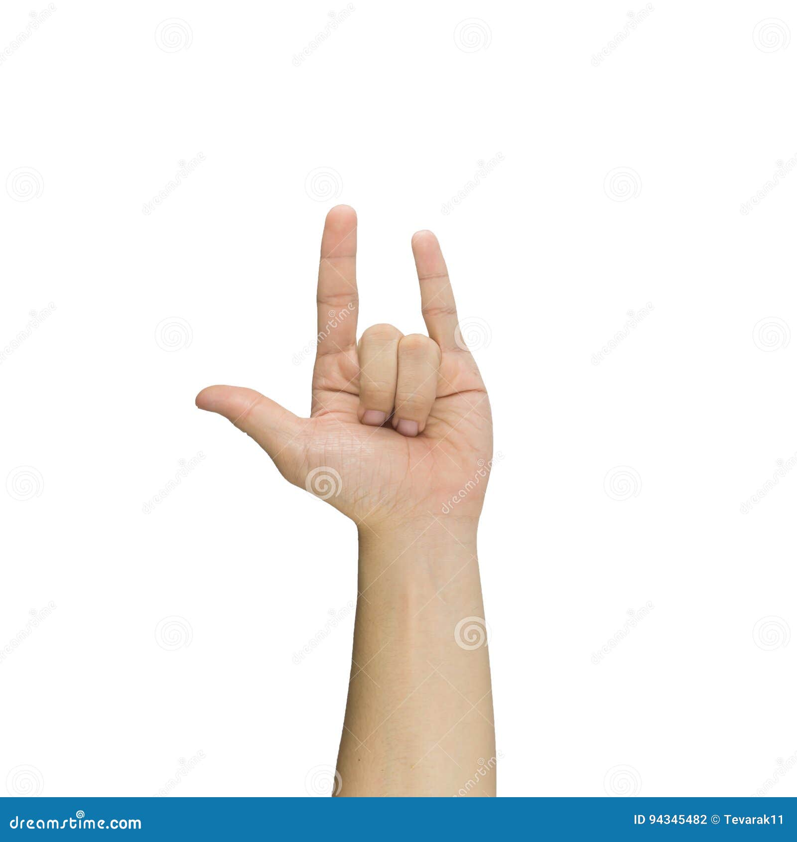 Love Hand Sign Isolated Isolated on White Stock Photo - Image of symbol ...