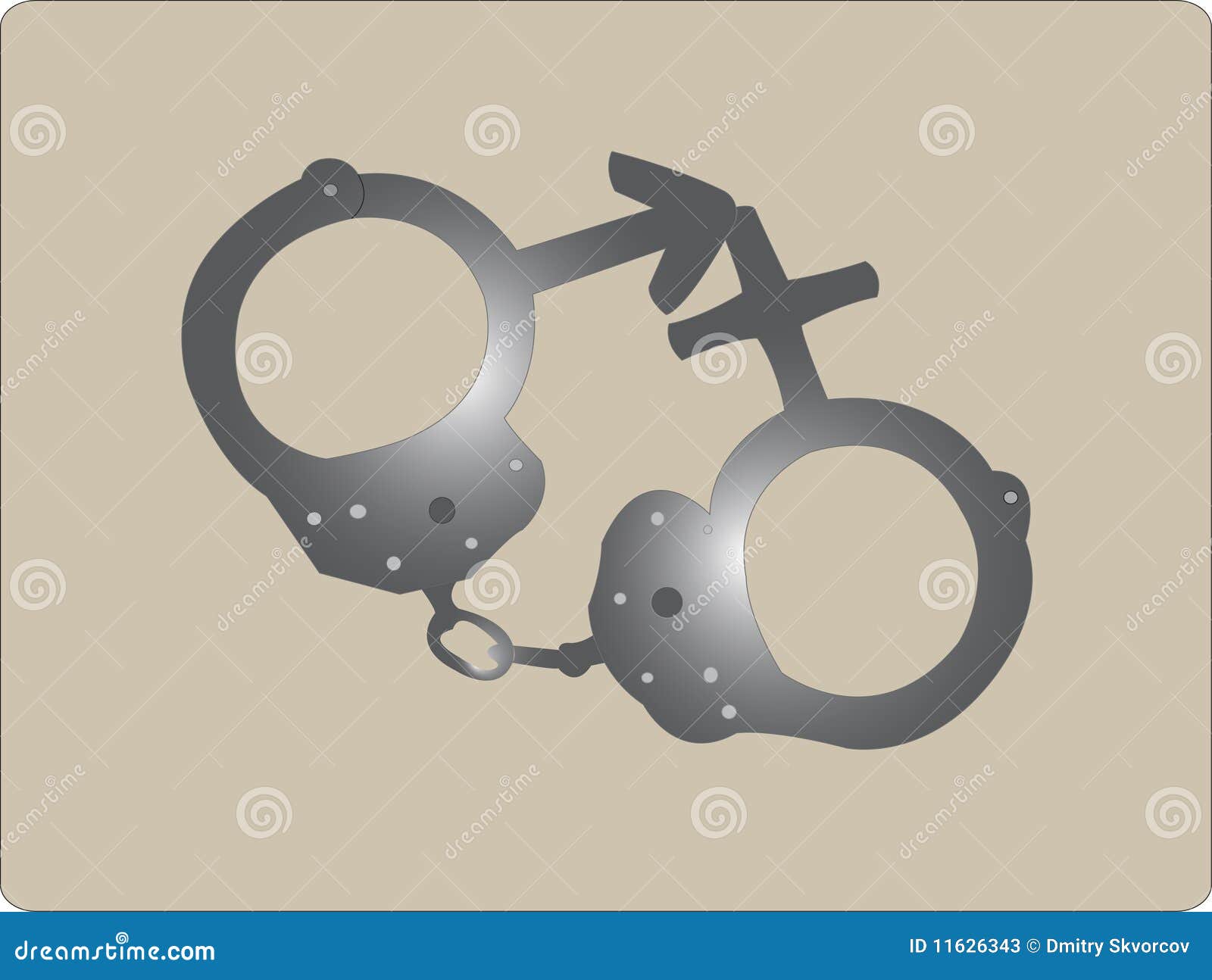 Love handcuffs stock vector. Illustration of prisoner - 11626343