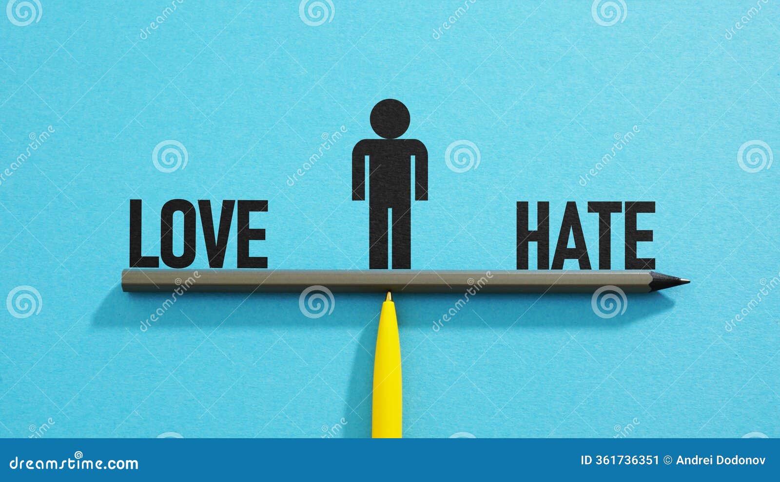 Love and Hate are Shown Using the Text Stock Image - Image of hate ...