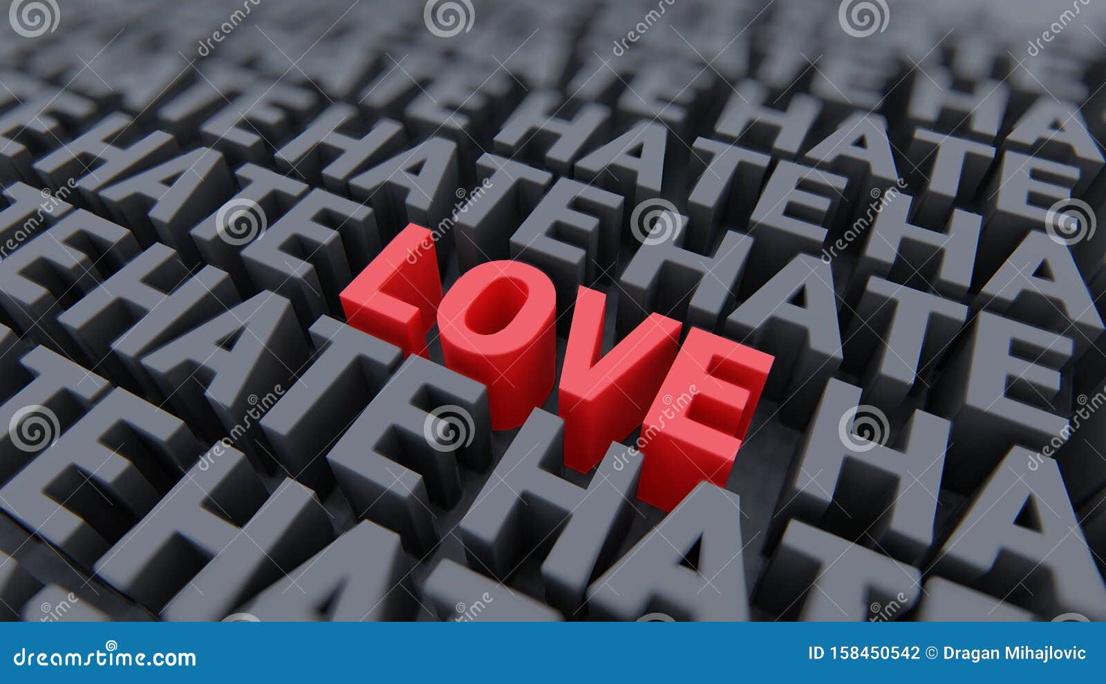 Love or Hate Words Red and Black Stock Illustration - Illustration of ...