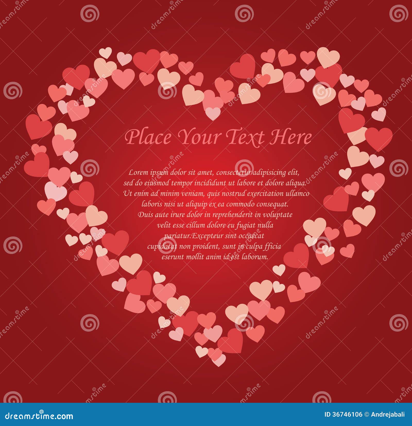 Love heart background card stock vector. Illustration of rich - 36746106