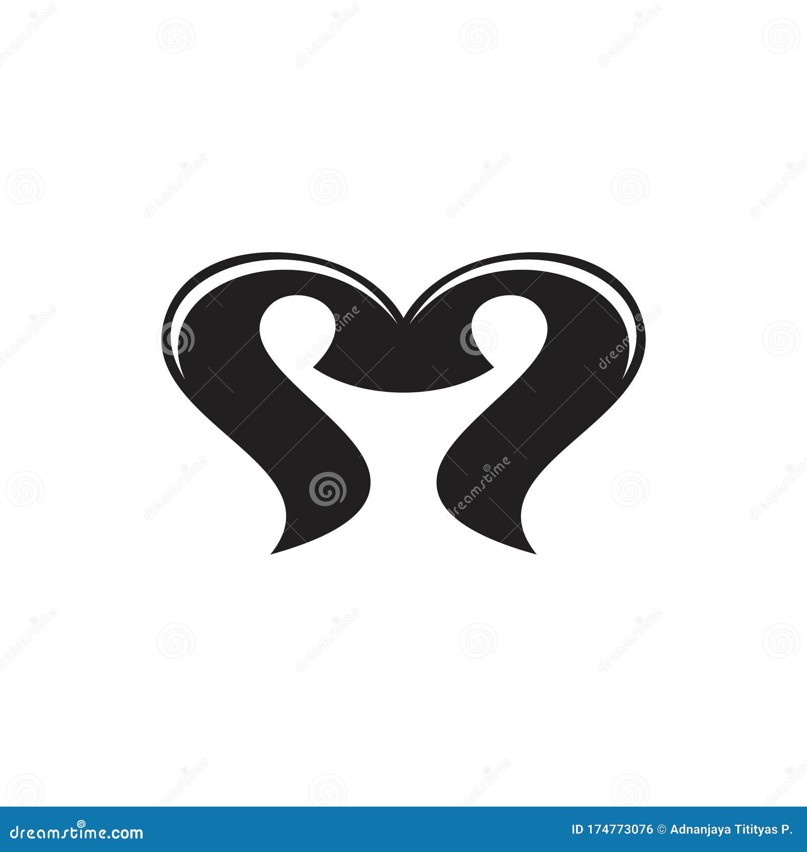 Love Heart Black Dark Symbol Vector Stock Vector - Illustration of ...