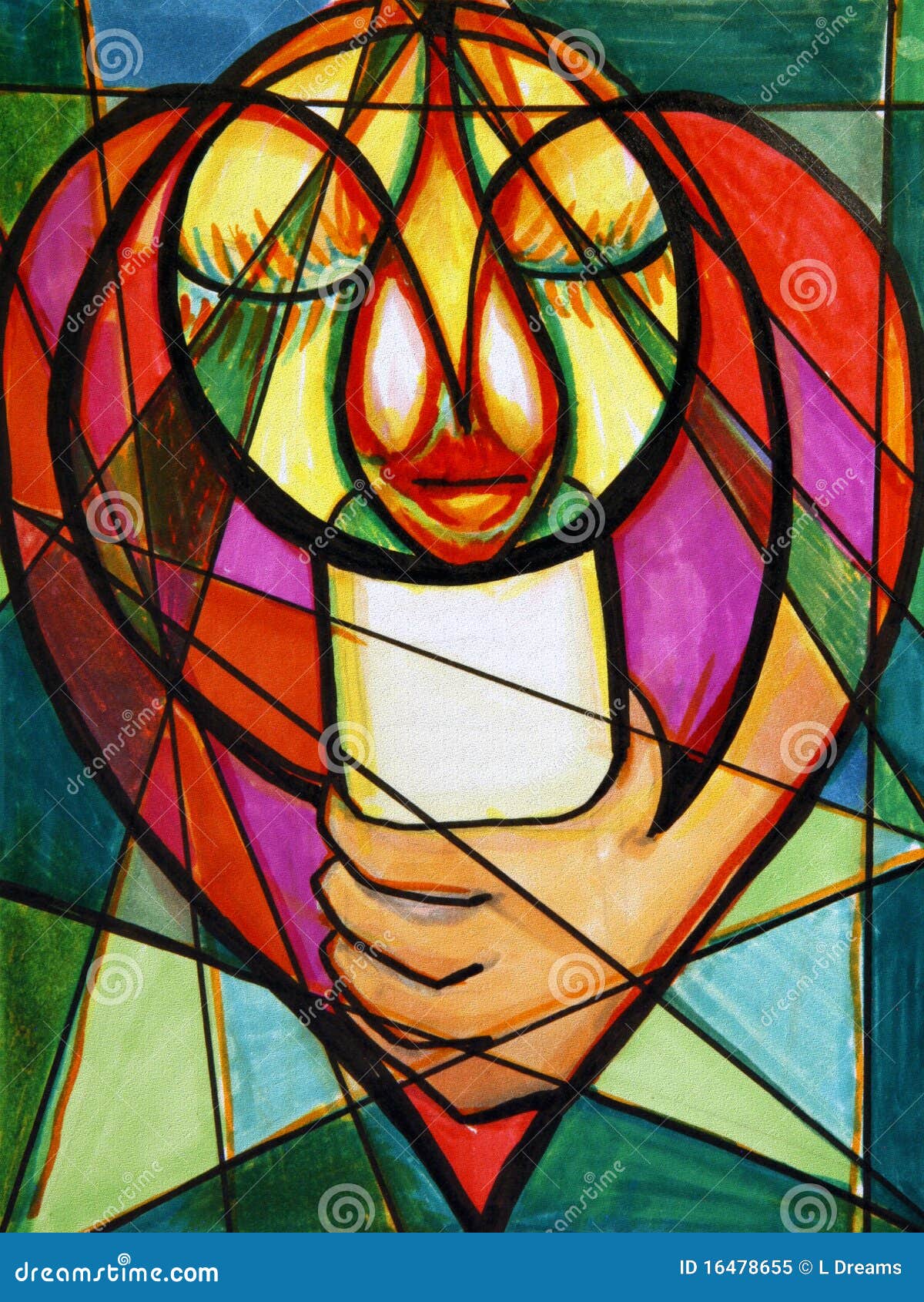 Love Heart Candle Wish stock illustration. Illustration of burningm ...