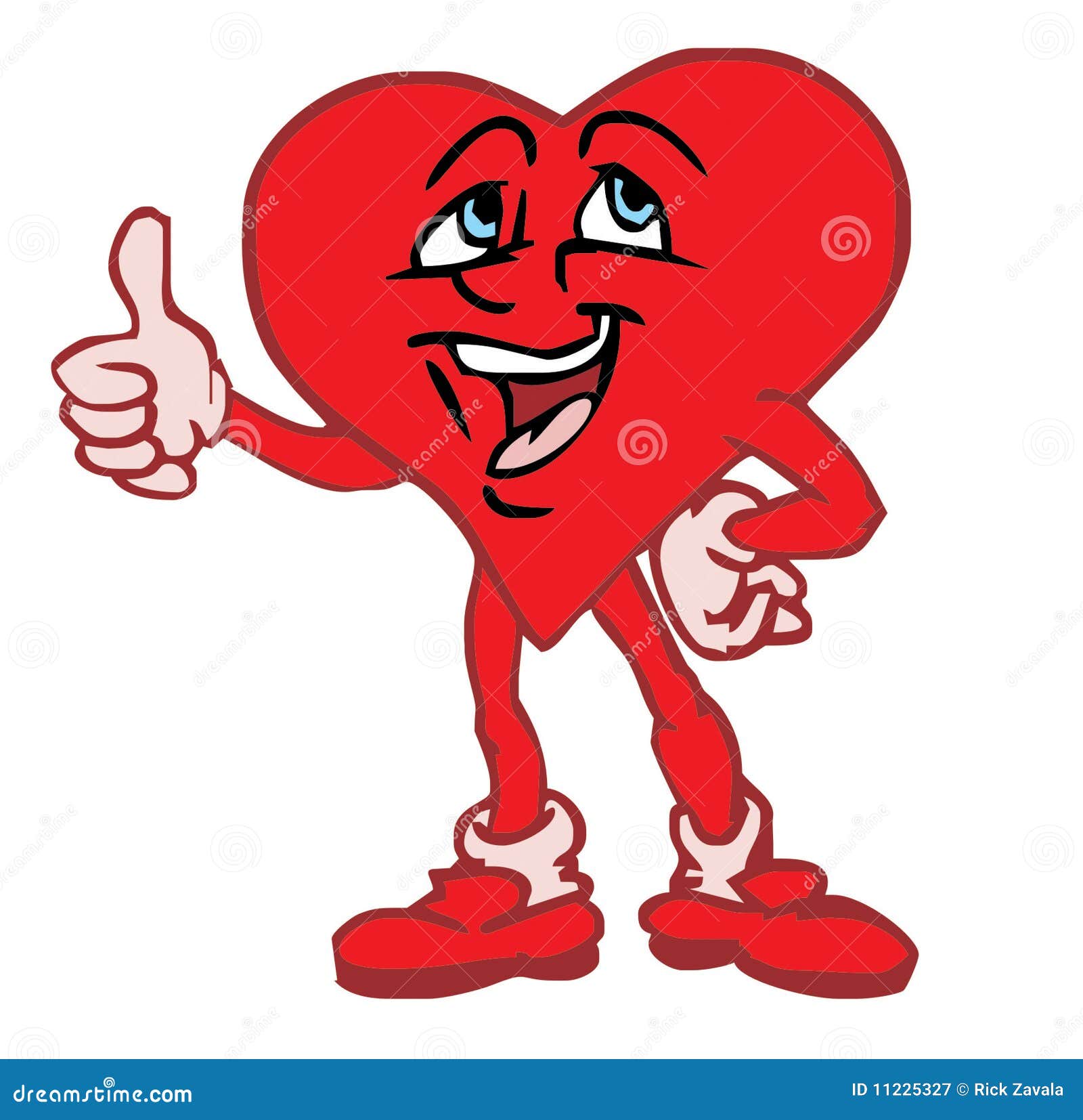Love heart character stock illustration. Illustration of body - 11225327