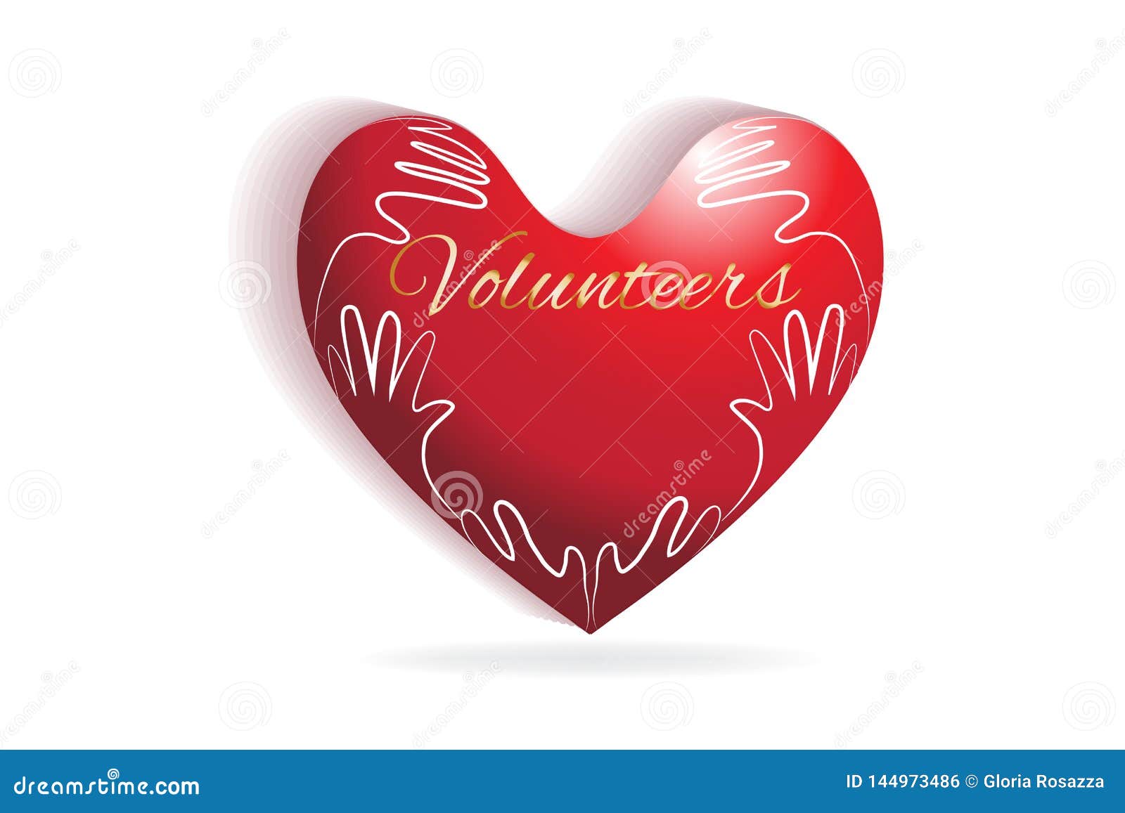 Love Heart and Children Hands Logo Vector Image Stock Vector ...