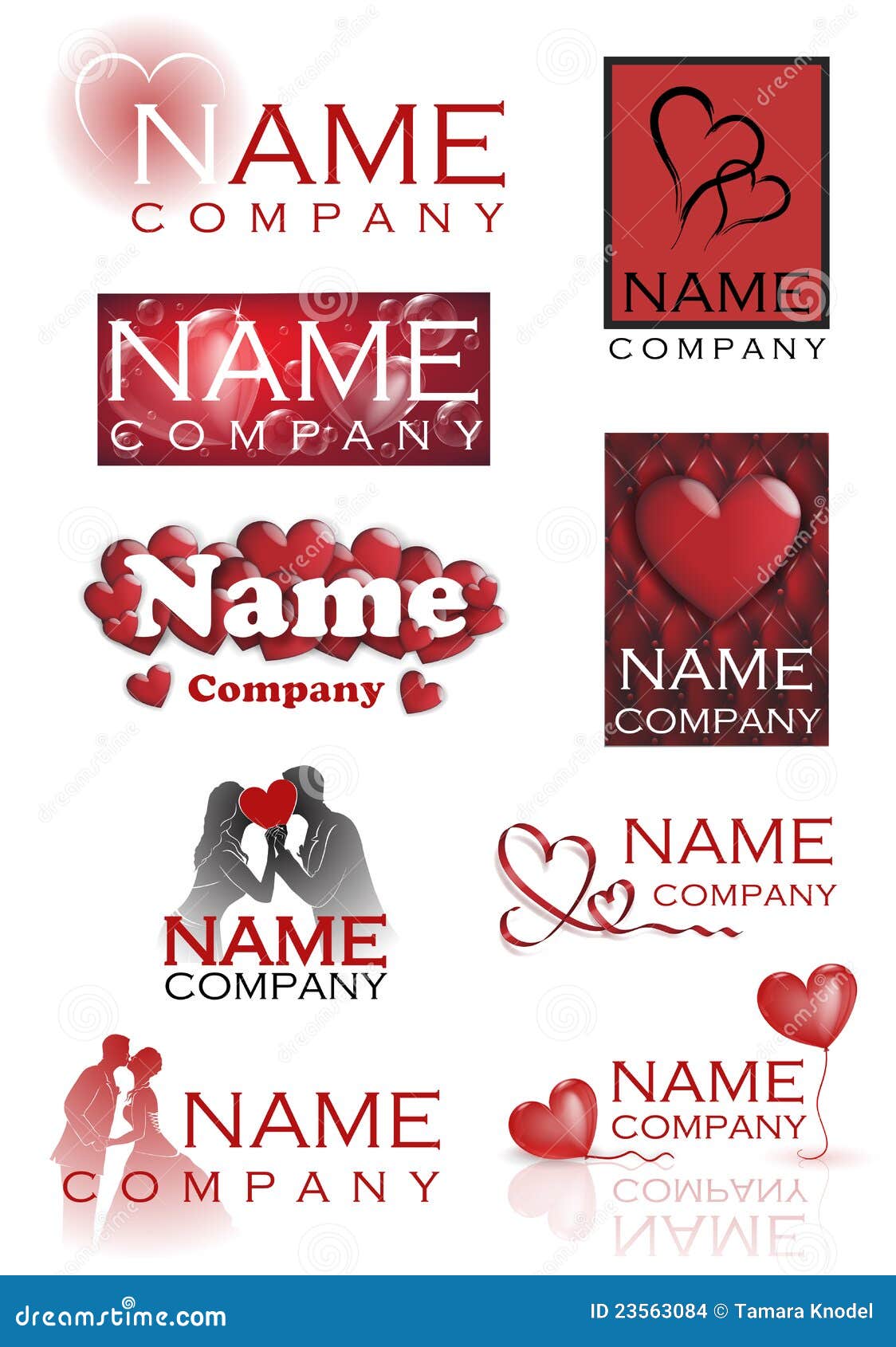 Love heart company logos stock vector. Illustration of boutique - 23563084