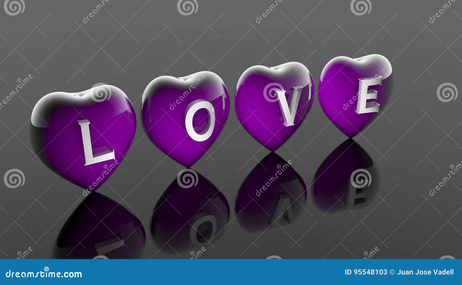 Love Heart in 3D Illustration Stock Illustration - Illustration of ...