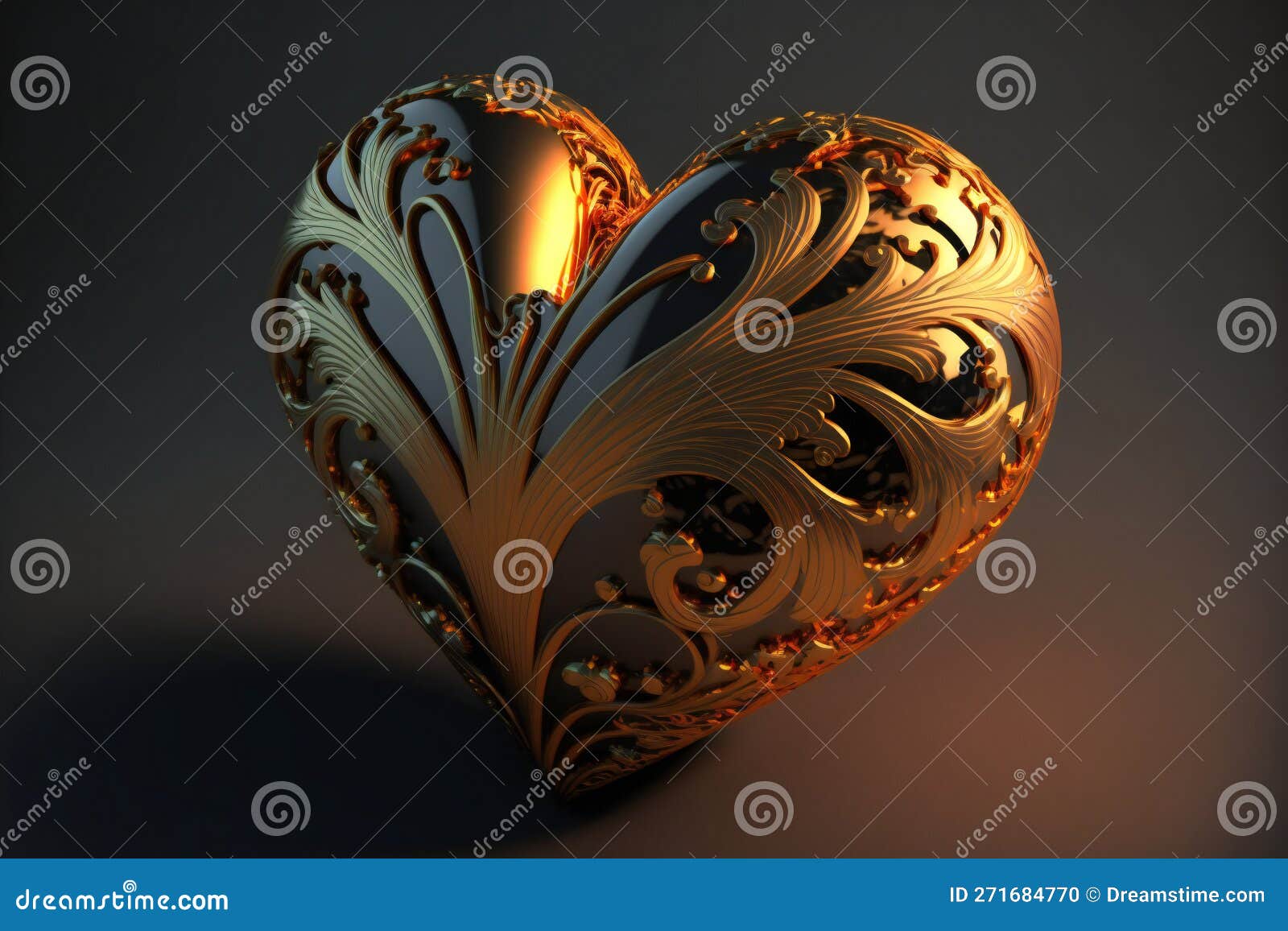 Love Heart, Digital Illustration Artwork, Abstract, Love Stock ...