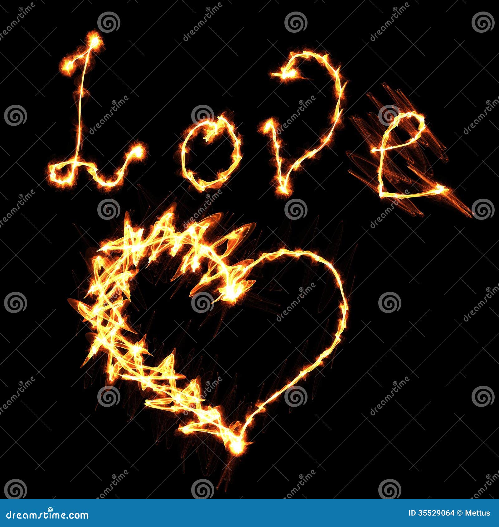 Love heart of fire stock illustration. Illustration of retro - 35529064