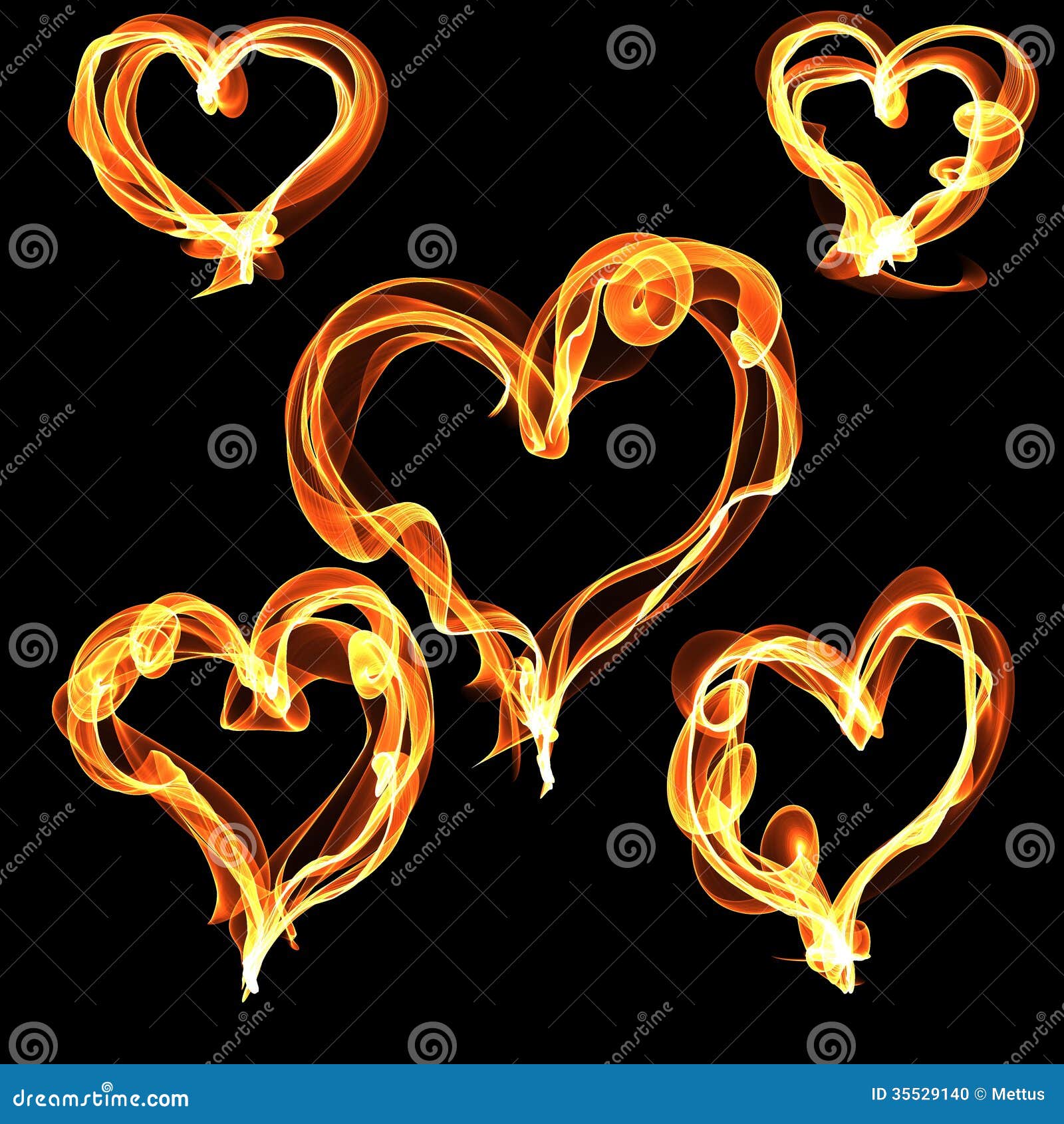 Love heart of fire stock illustration. Illustration of passion - 35529140