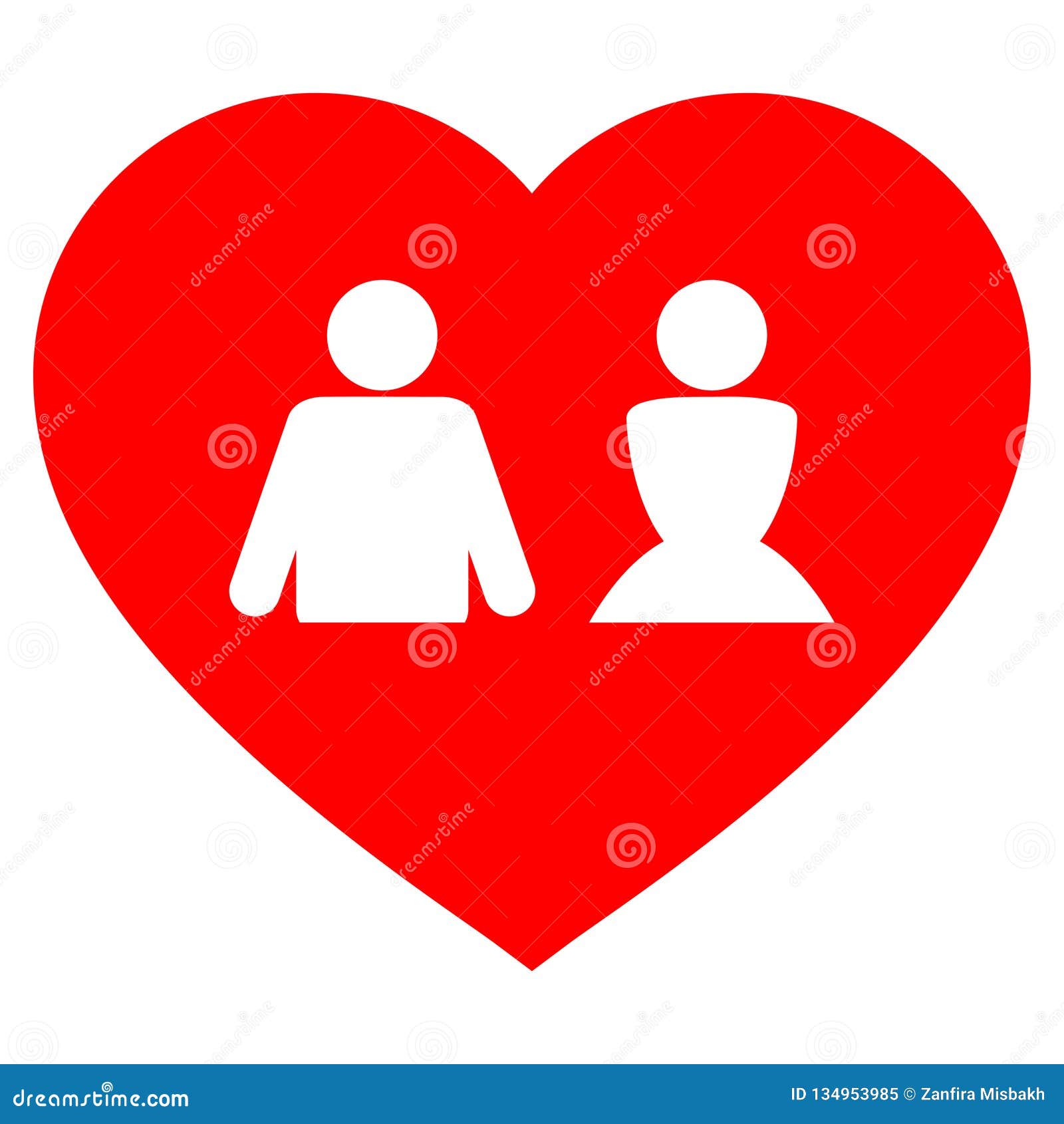 Love Heart Flat Icon stock vector. Illustration of rating - 134953985