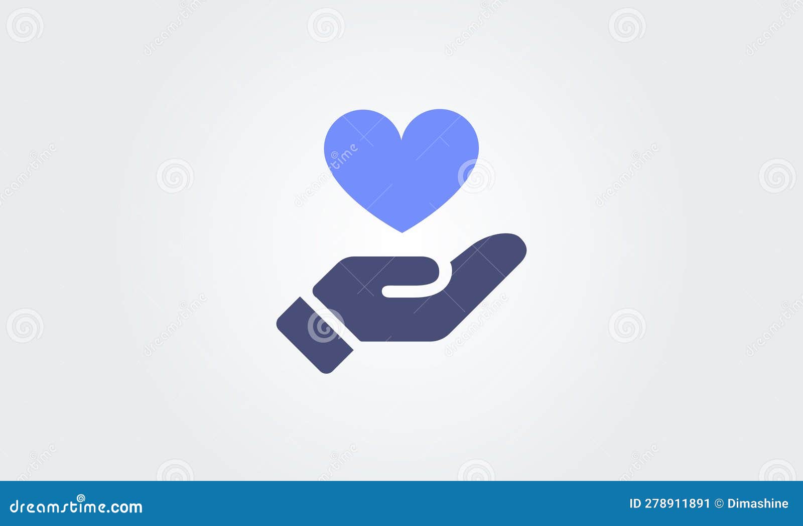 Love Heart, Hand Shape Symbol Web Icon Vector Illustration Stock Vector ...