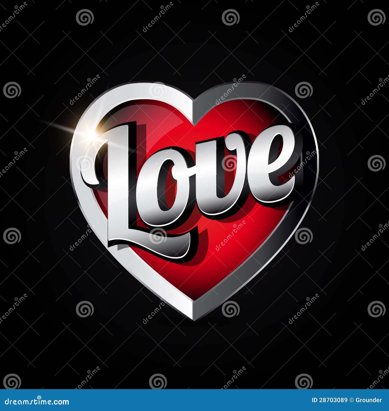 Love heart icon steel stock vector. Illustration of marriage - 28703089