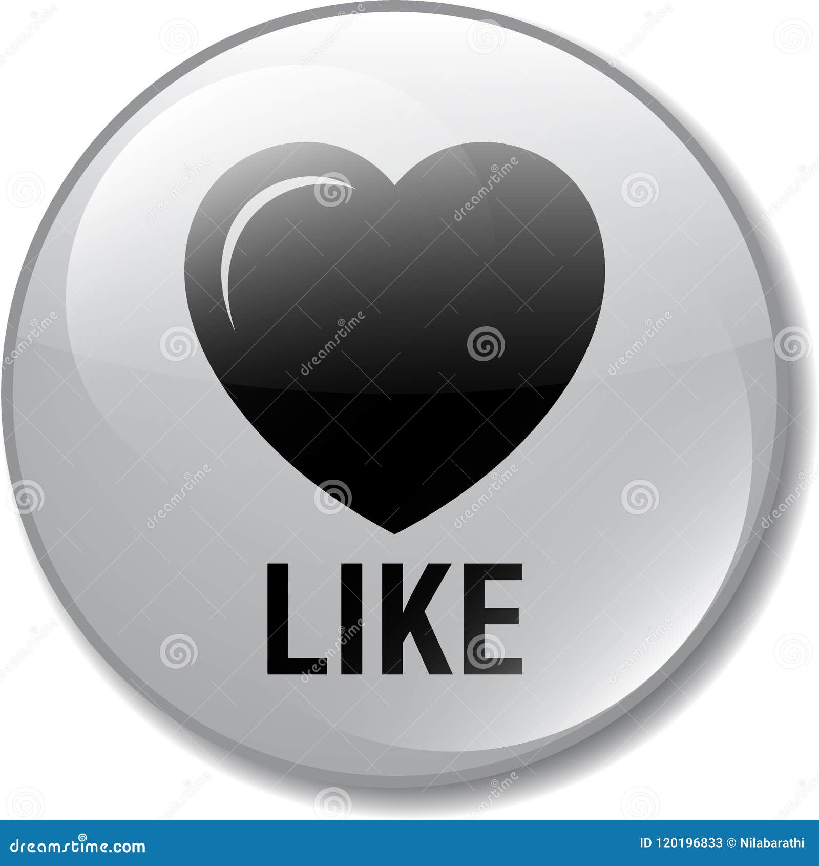 Love heart icon web button stock illustration. Illustration of control ...