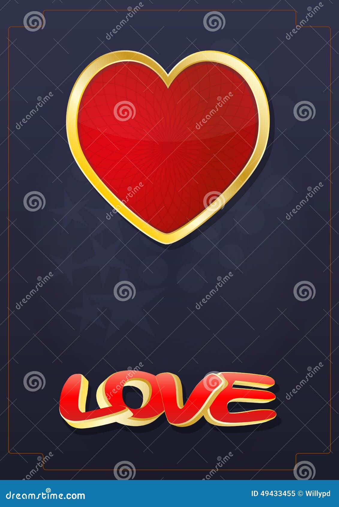 Love heart stock illustration. Illustration of happy - 49433455