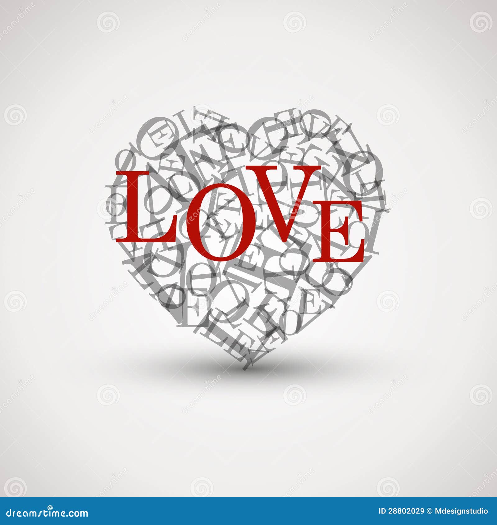 Love heart from letters stock illustration. Illustration of amour ...