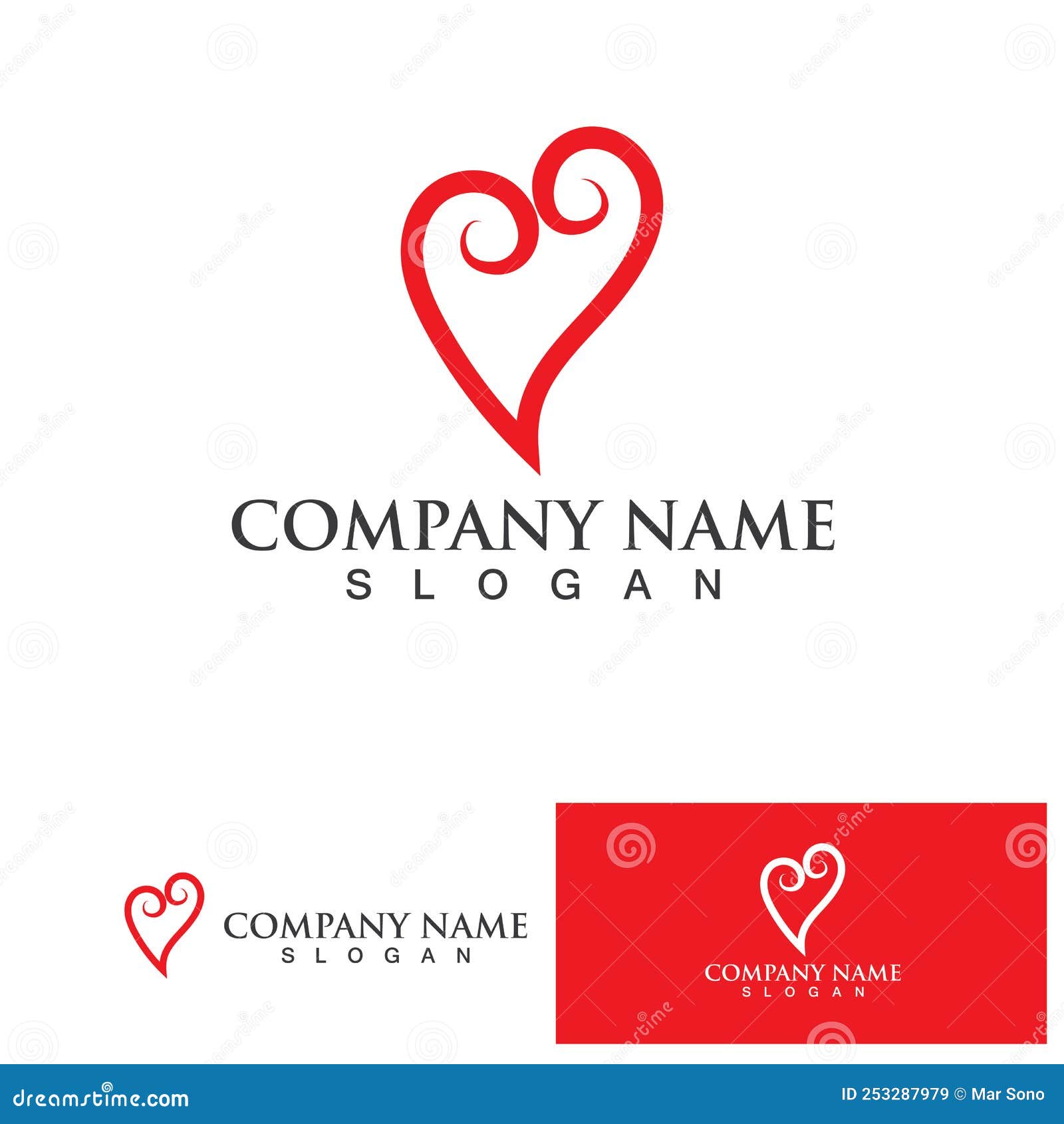 Love Heart Logo and Symbol Vector Template Stock Vector - Illustration ...