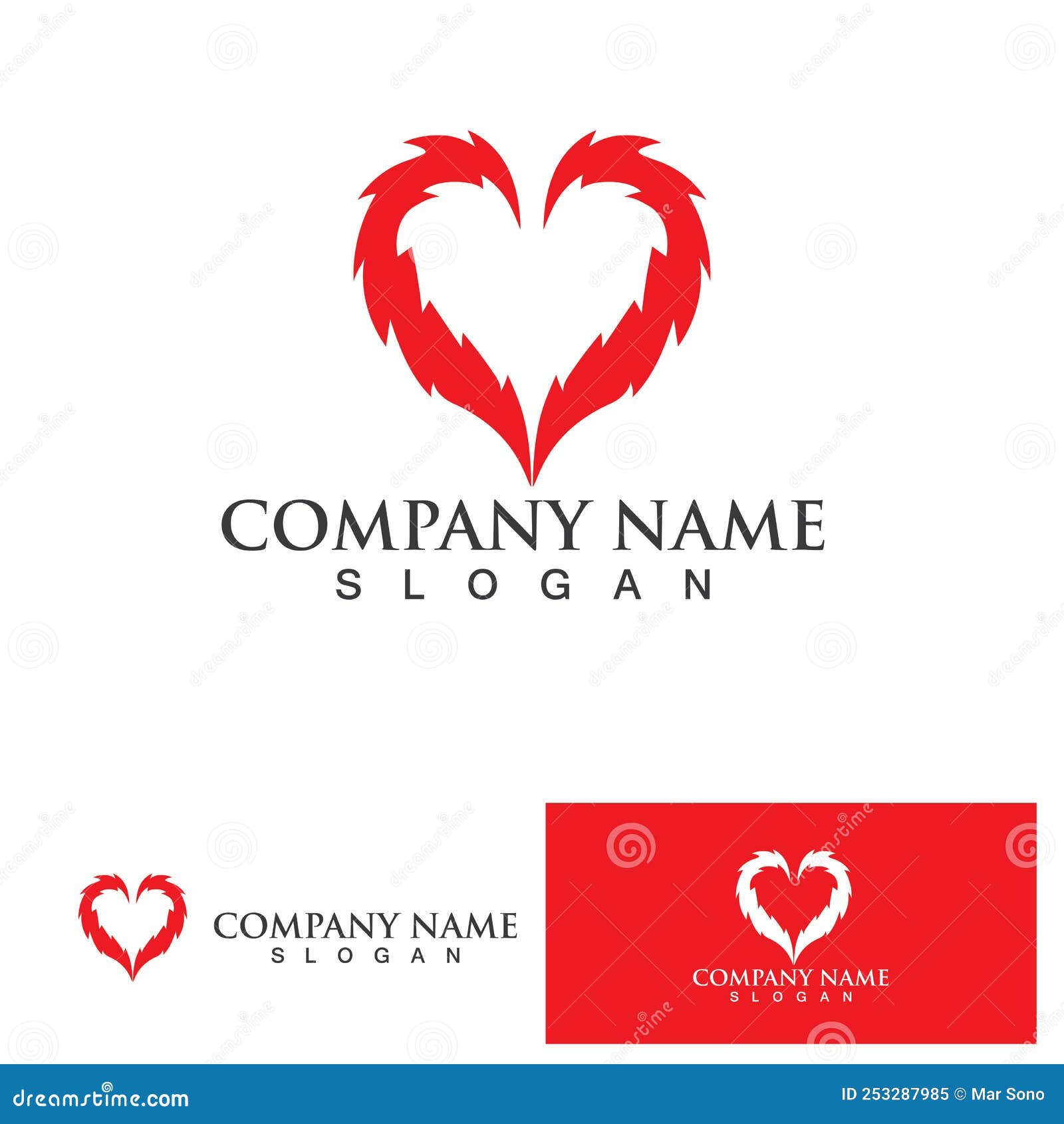 Love Heart Logo and Symbol Vector Template Stock Vector - Illustration ...