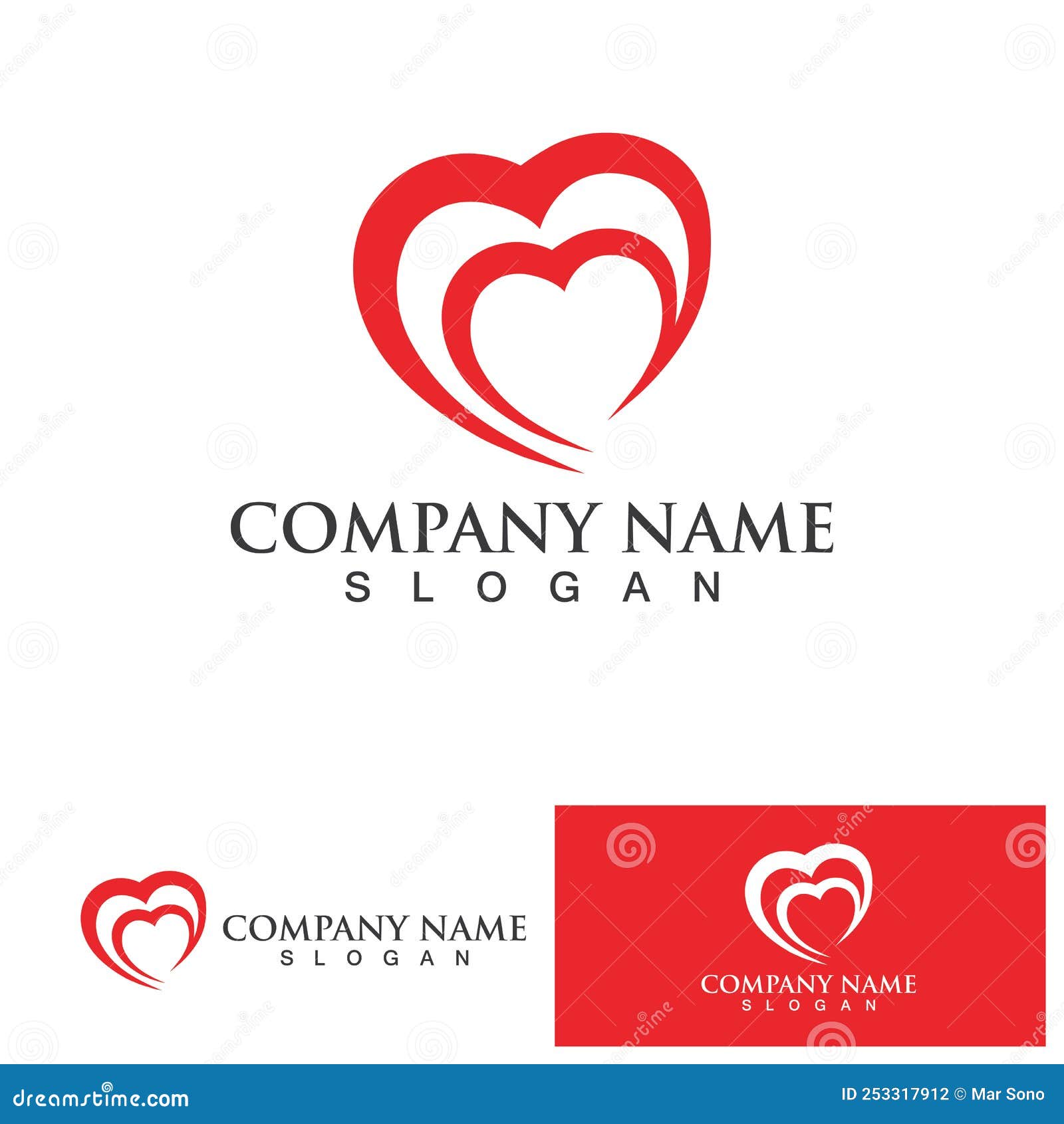 Love Heart Logo and Symbol Vector Template Stock Vector - Illustration ...