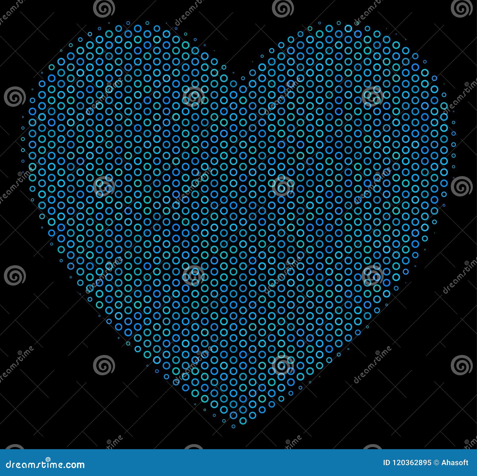 Love Heart Mosaic Icon Of Halftone Bubbles Stock Vector Illustration