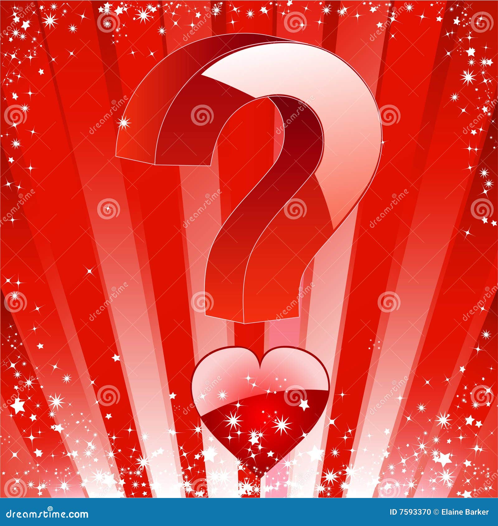 Stock Photo: Love heart question mark. Image: 7593370