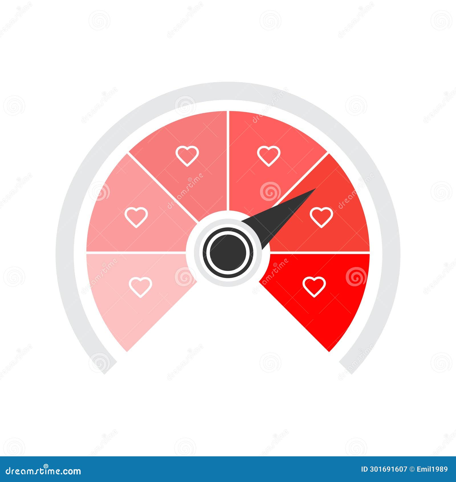 Love Heart Rating Tester Icon. Stock Illustration - Illustration of ...