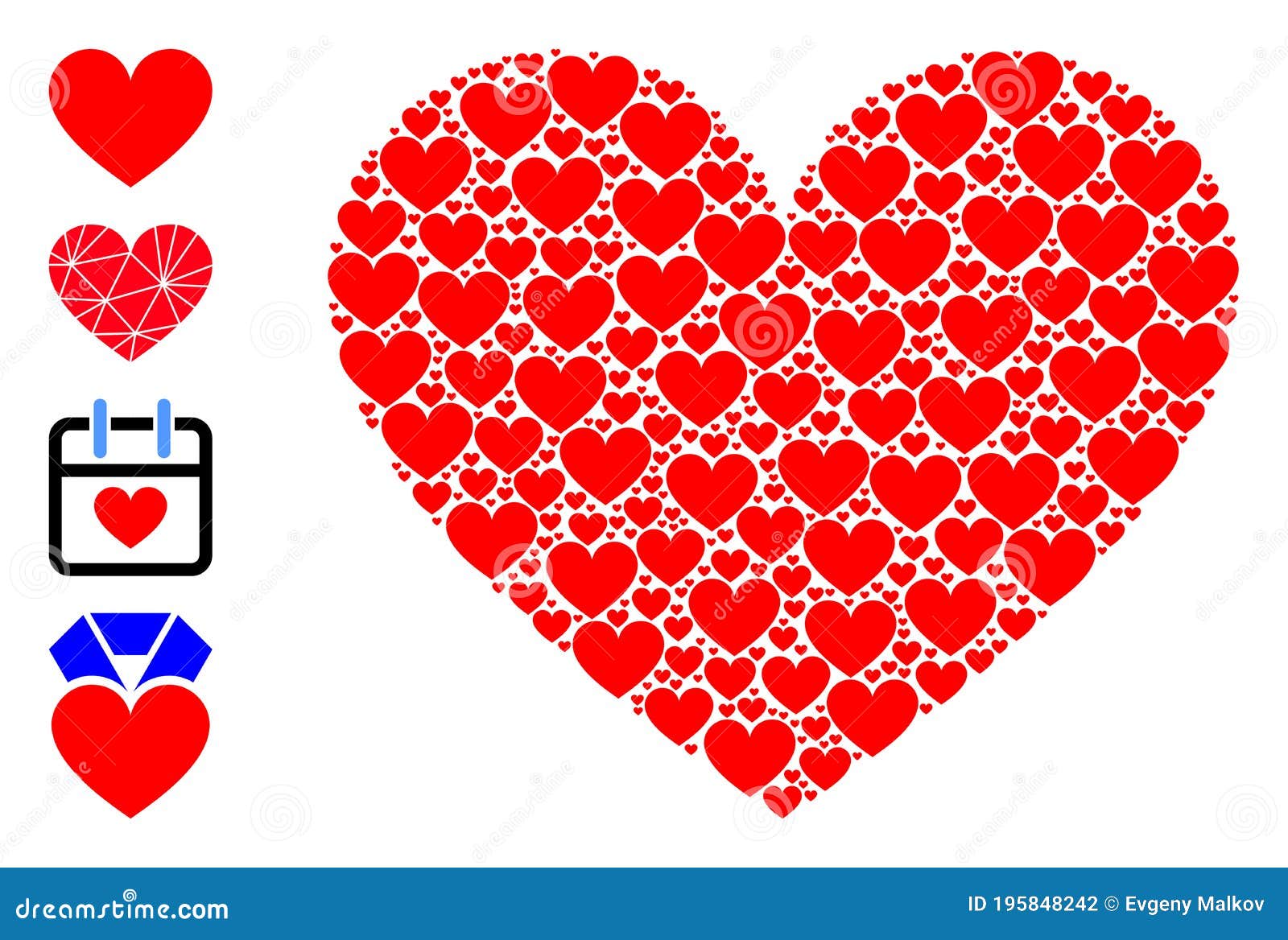 Love Heart Recursion Collage of Self Icons Stock Vector - Illustration ... Love Heart Recursion Collage of Self Icons Stock Vector - Illustration ...