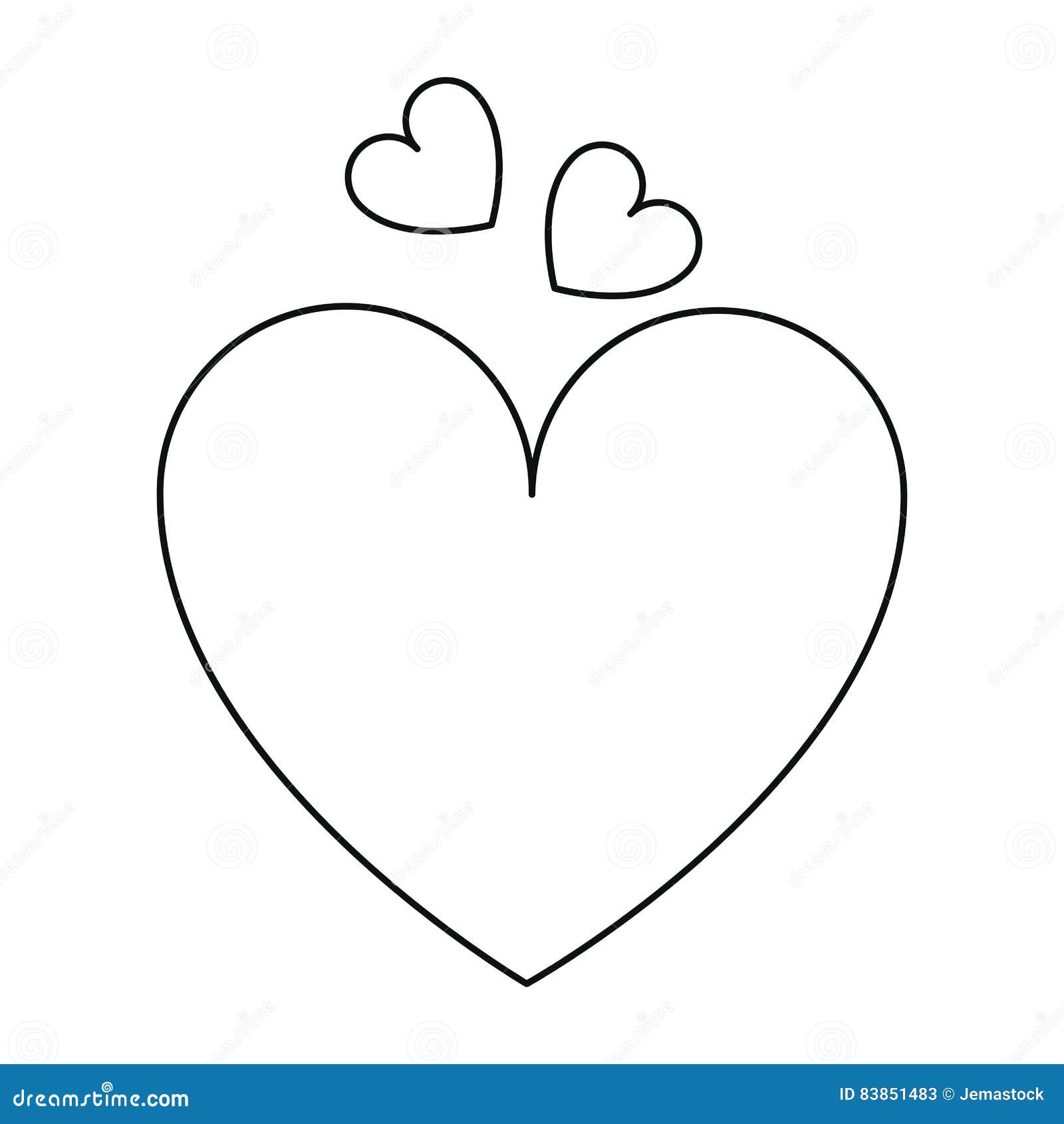 Love Heart Romantic Symbol Line Stock Vector - Illustration of abstract ...