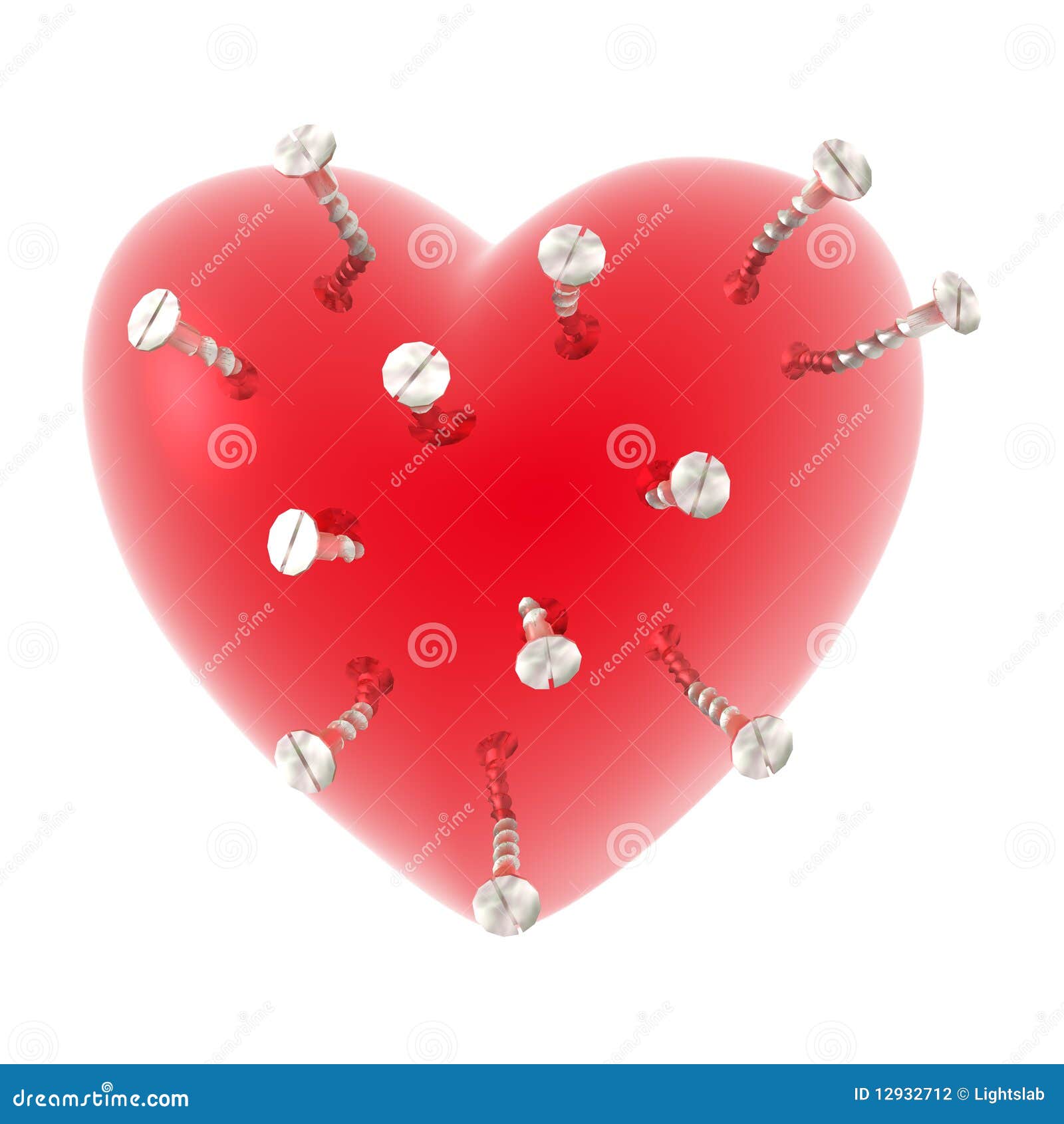 Love heart with stock illustration. Illustration of painting - 12932712