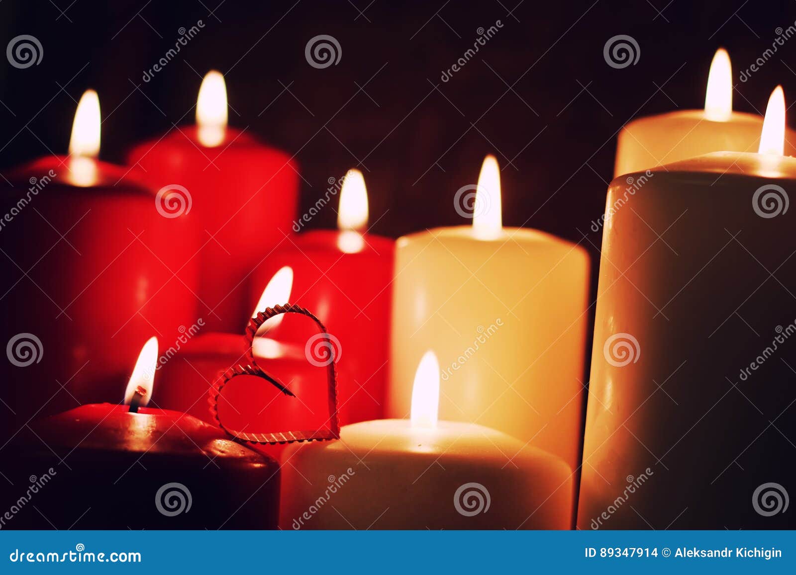 Love heart shape candle stock photo. Image of burning - 89347914
