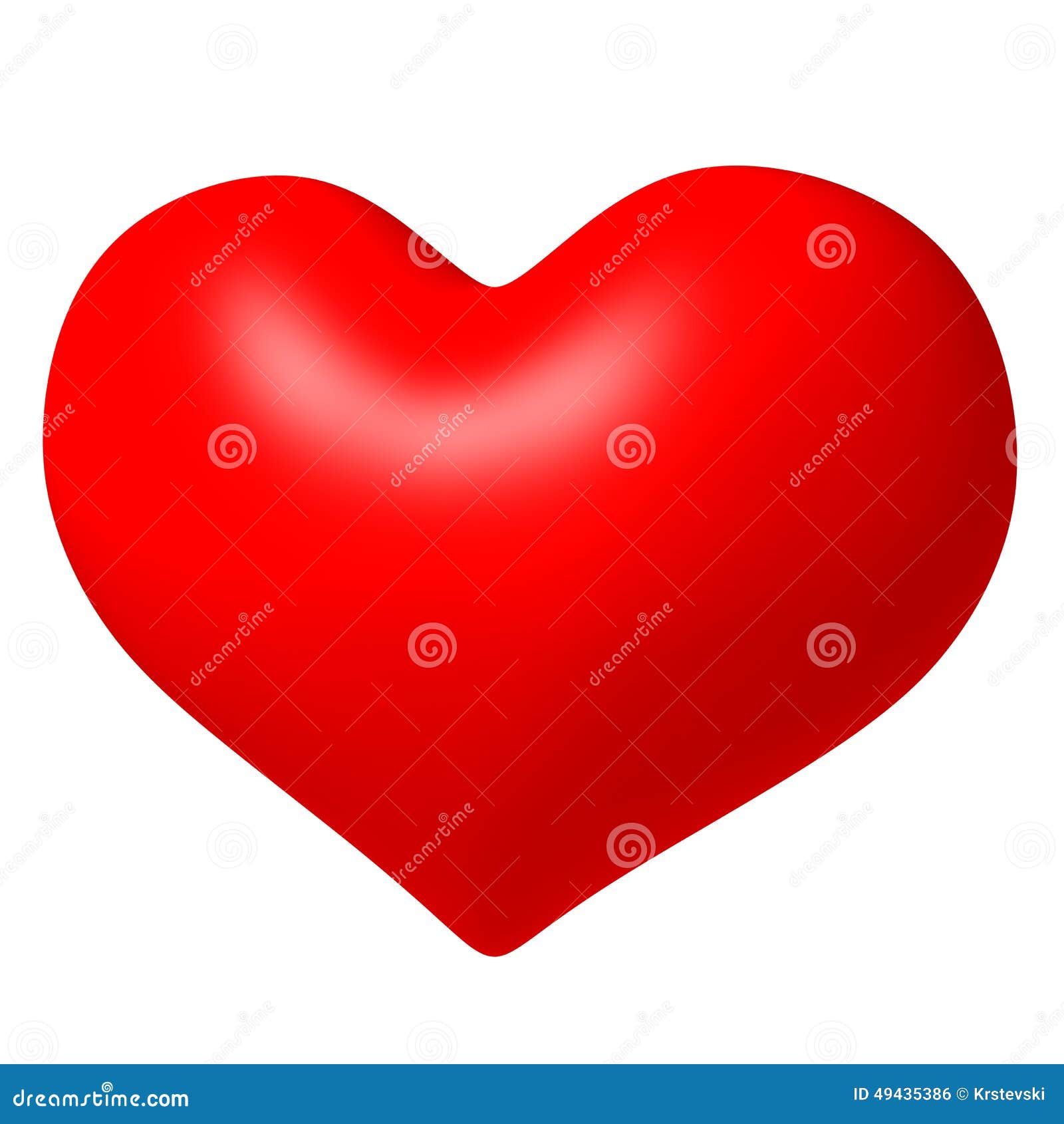 Love Heart Shape 3d Illustration Stock Illustration - Illustration of ...
