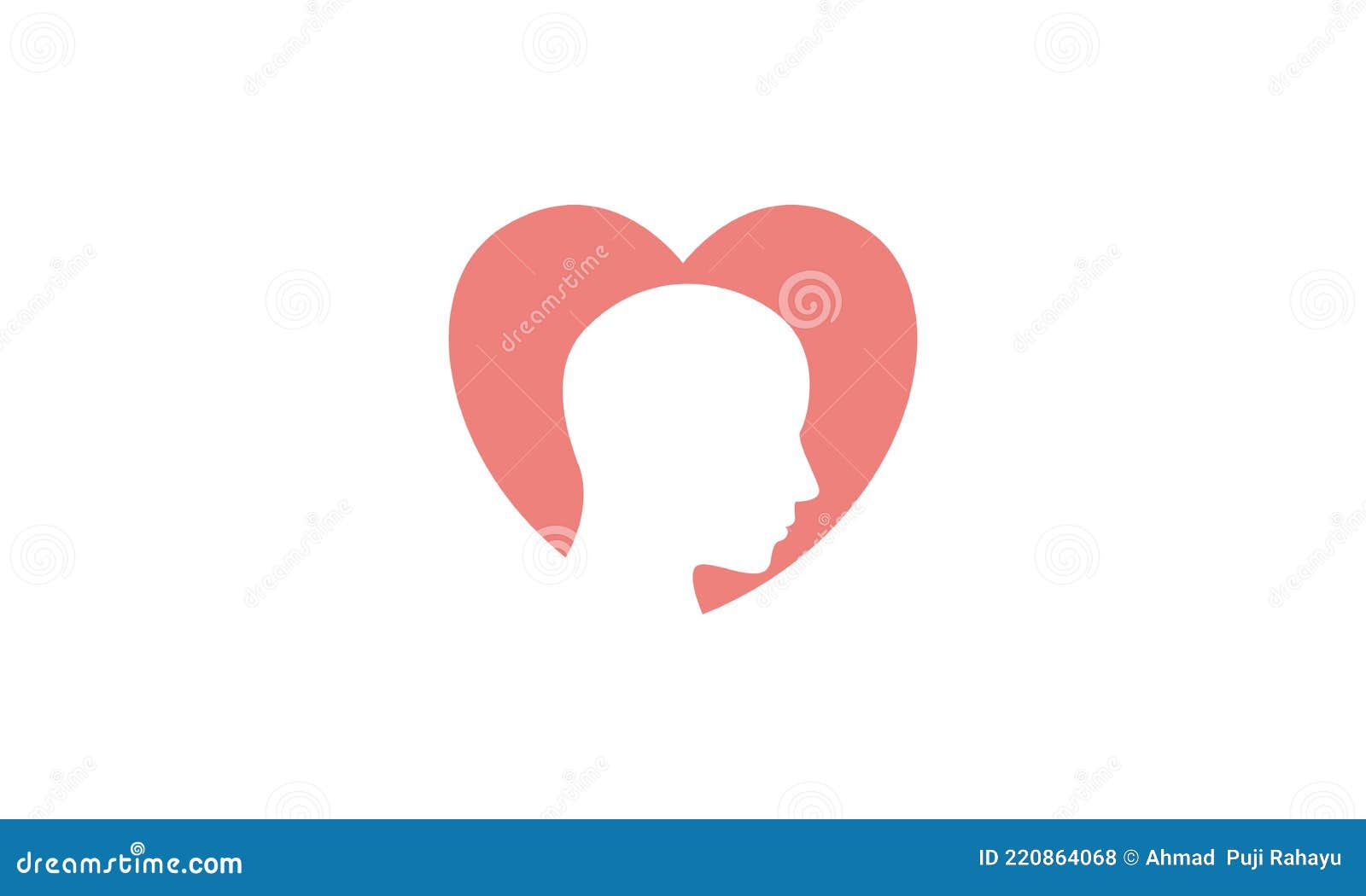 Love Heart Shape with Head Human Logo Vector Icon Illustration Design ...