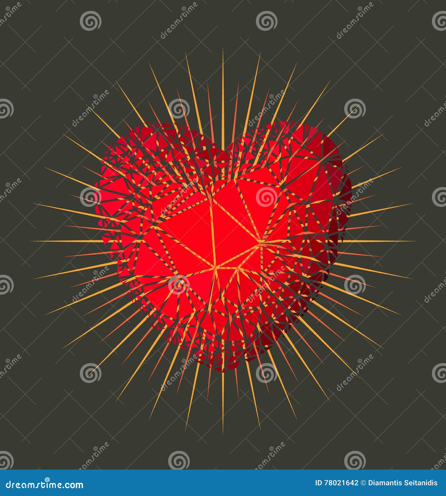 Love heart stock vector. Illustration of stylish, light - 78021642